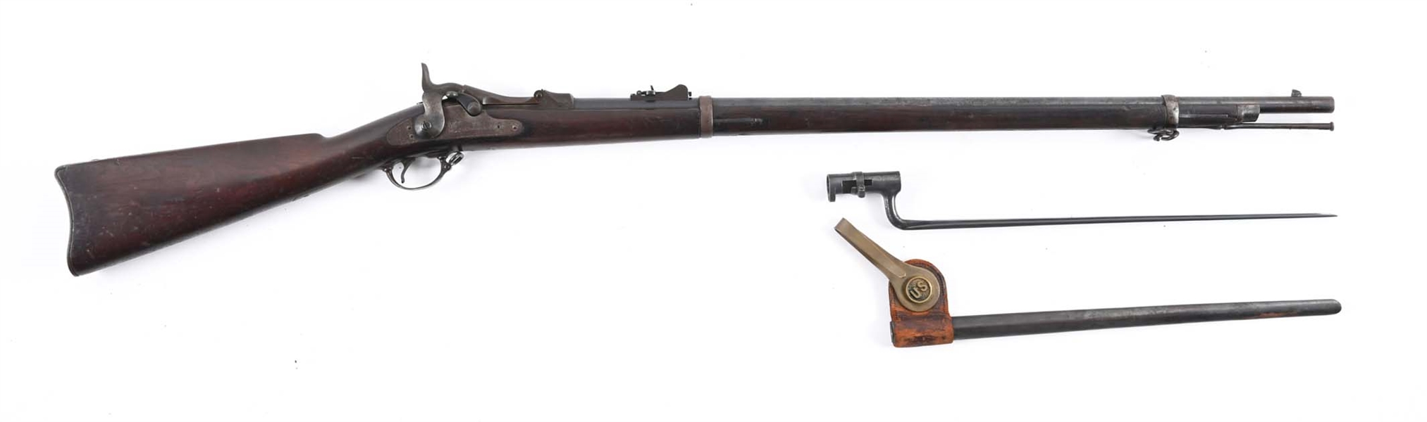 (C) SPRINGFIELD MODEL 1884 TRAPDOOR RIFLE WITH BAYONET. | Barnebys