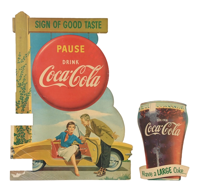DRINK COCA-COLA "SIGN OF GOOD TASTE" CARDBOARD FESTOON | Barnebys