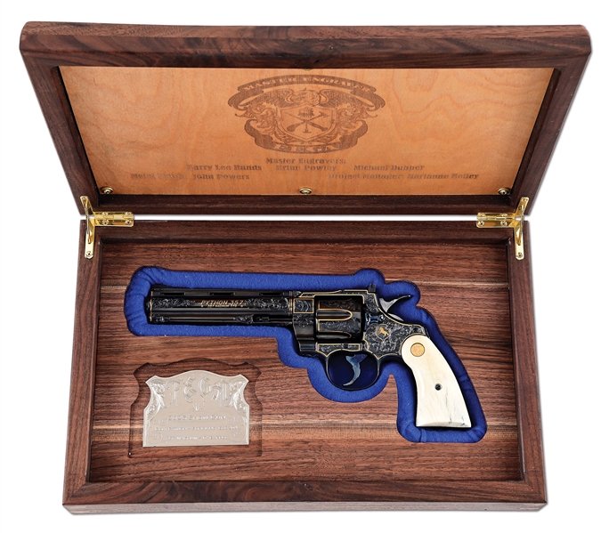 (C) 2025 FEGA MASTER ENGRAVED COLT PYTHON DOUBLE ACTION REVOLVER BY ...