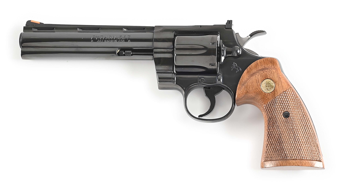 (M) COLT PYTHON .357 MAGNUM DOUBLE ACTION REVOLVER WITH FACTORY LETTER ...