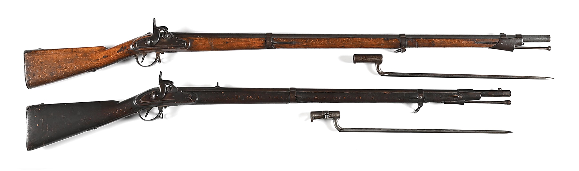 (A) LOT OF 2: CIVIL WAR ERA AUSTRIAN LORENZ PERCUSSION MUSKETS WITH ...