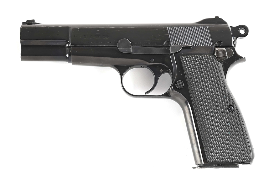 (C) INGLIS MK. I* HI-POWER 9MM SEMI-AUTOMATIC PISTOL WITH STOCK/HOLSTER. | Barnebys