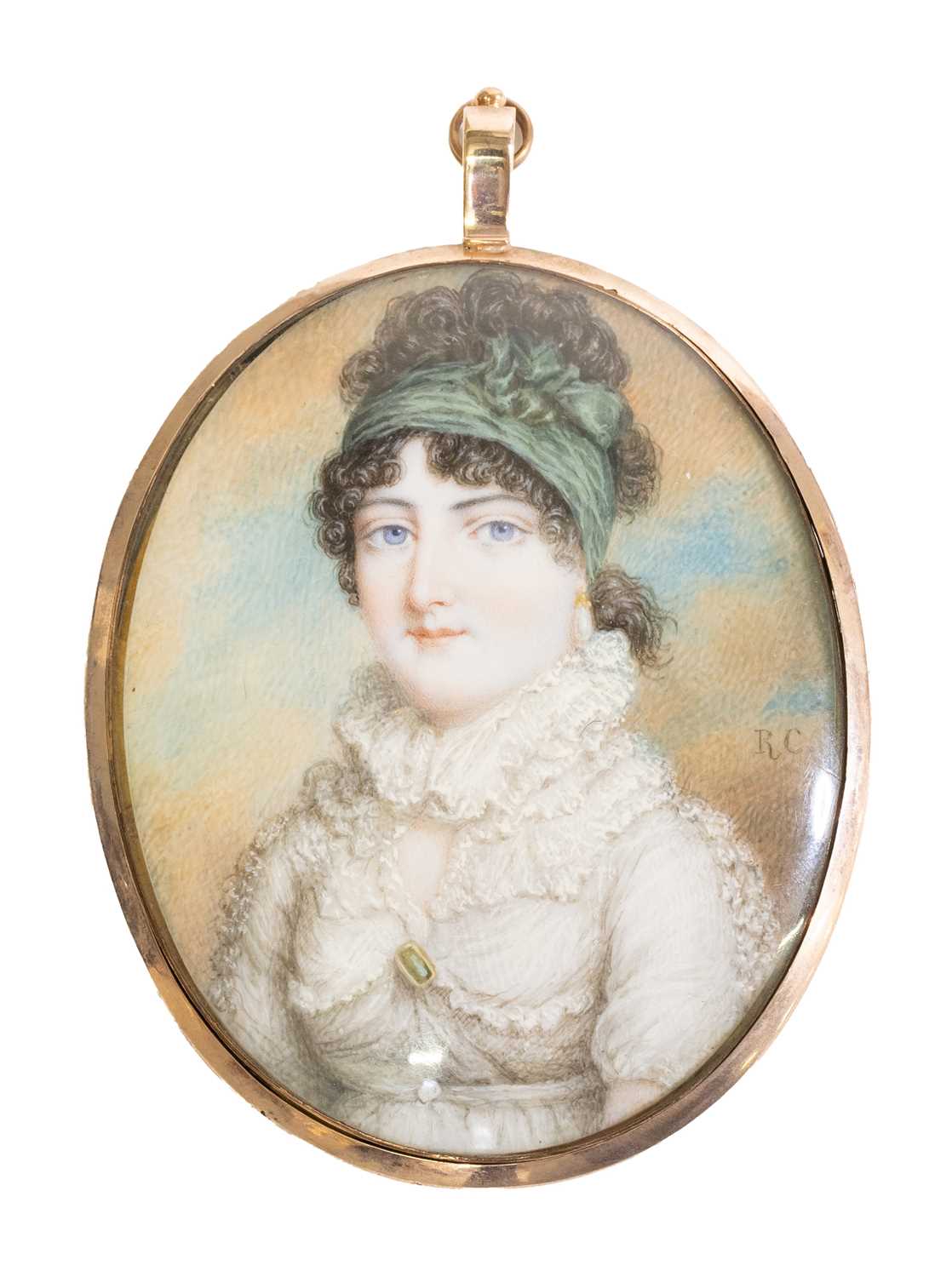 Circle of, Richard Cosway RA (1742-1821) Miniature Portrait, the sitter ...