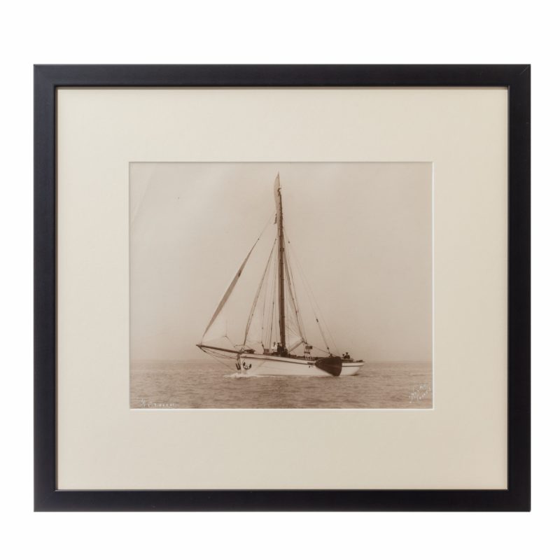 A pair of original prints of the Dutch sailing yacht Verona Signed Kirk ...