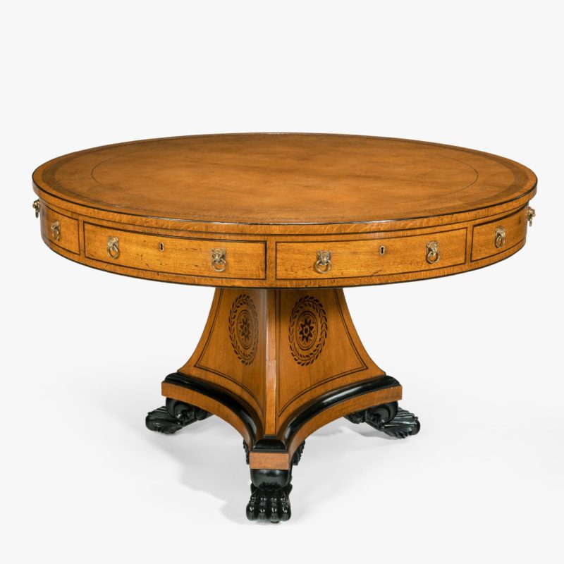 An Important Regency Period Library Table Made After Designs by Thomas ...