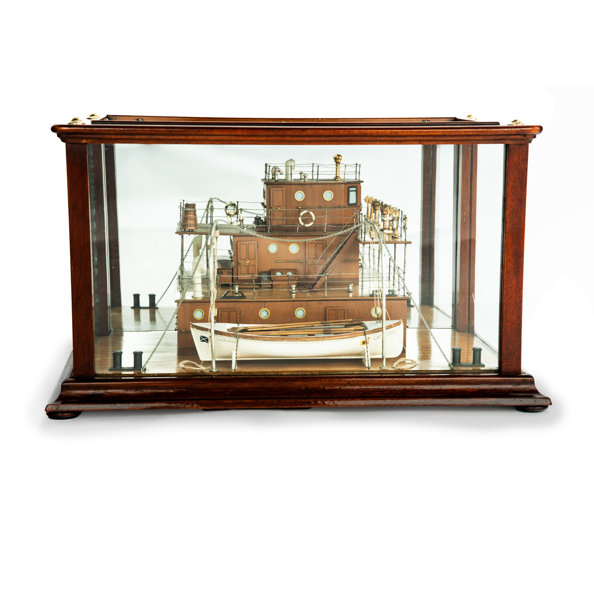 An unusual mirror-backed model of a section of the steamship Catherine ...