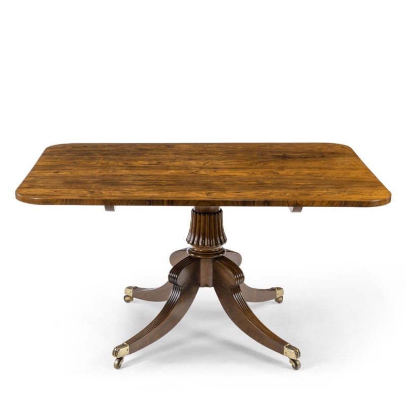 A Regency rectangular rosewood tilt-top table attributed to Gillows ...
