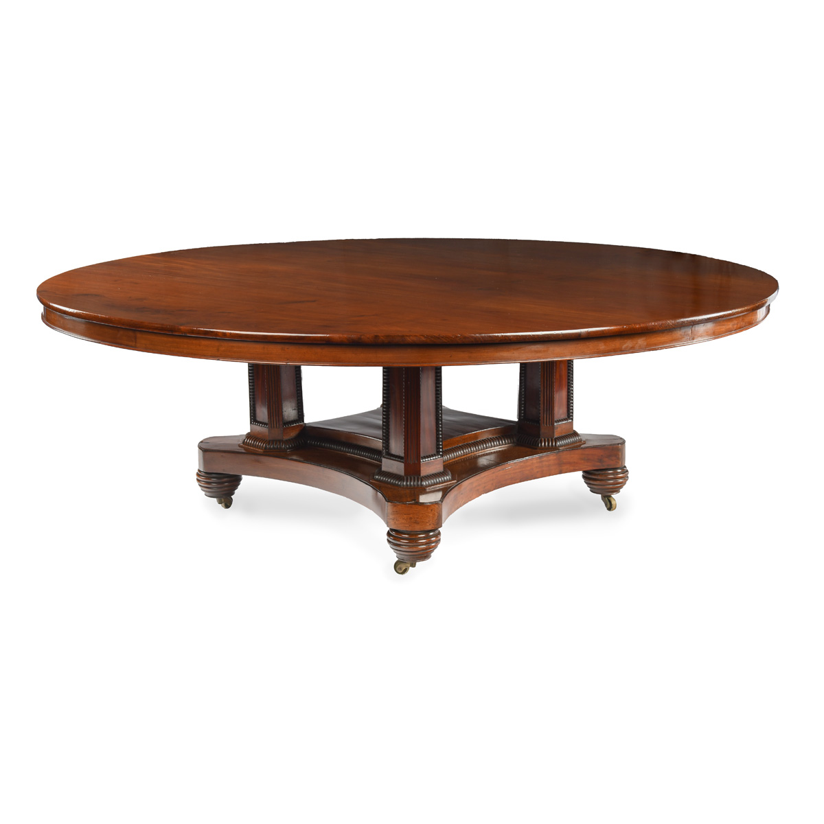 A Fine Late Regency Mahogany 7ft Diameter Dining Table, Possibly by ...