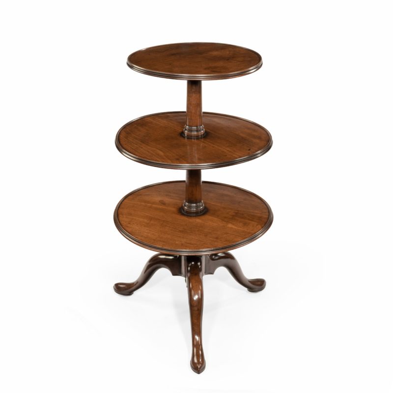 An Early George III three tier mahogany dumb waiter | Barnebys