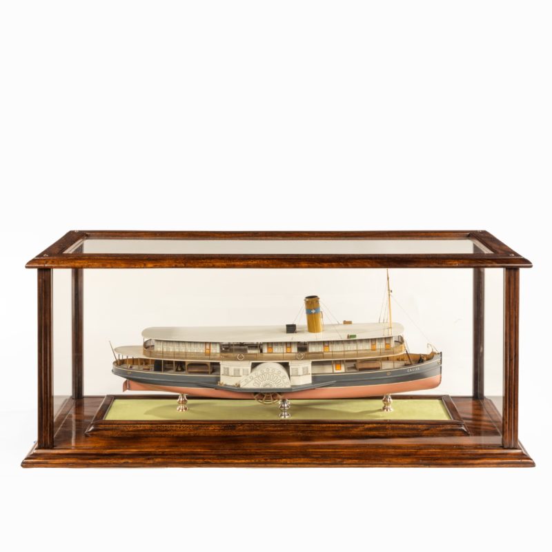 A builder’s model of the Brazilian passenger paddle steamer Caxias ...