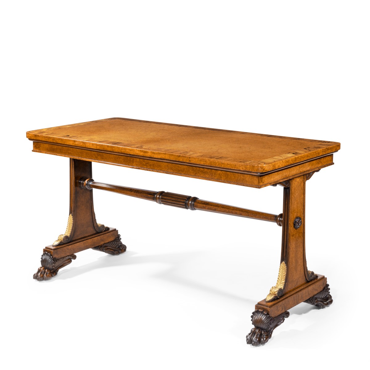 A Fine Quality Amboyna Veneered George IV Period Writing Table ...
