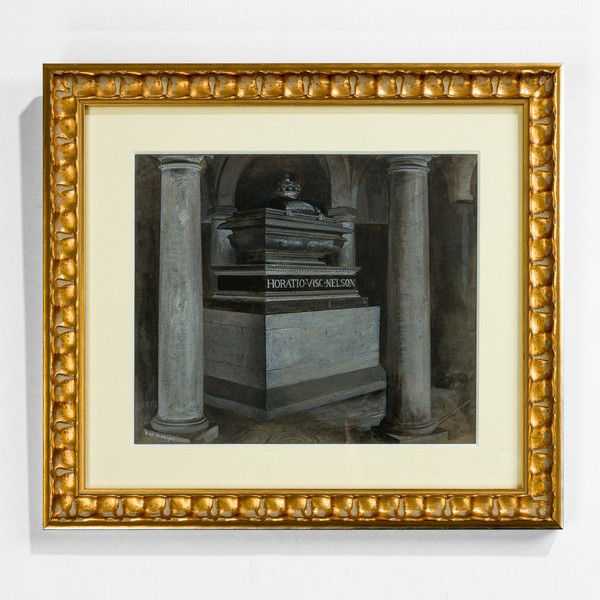 Antique gouache of Nelsons tomb | Barnebys
