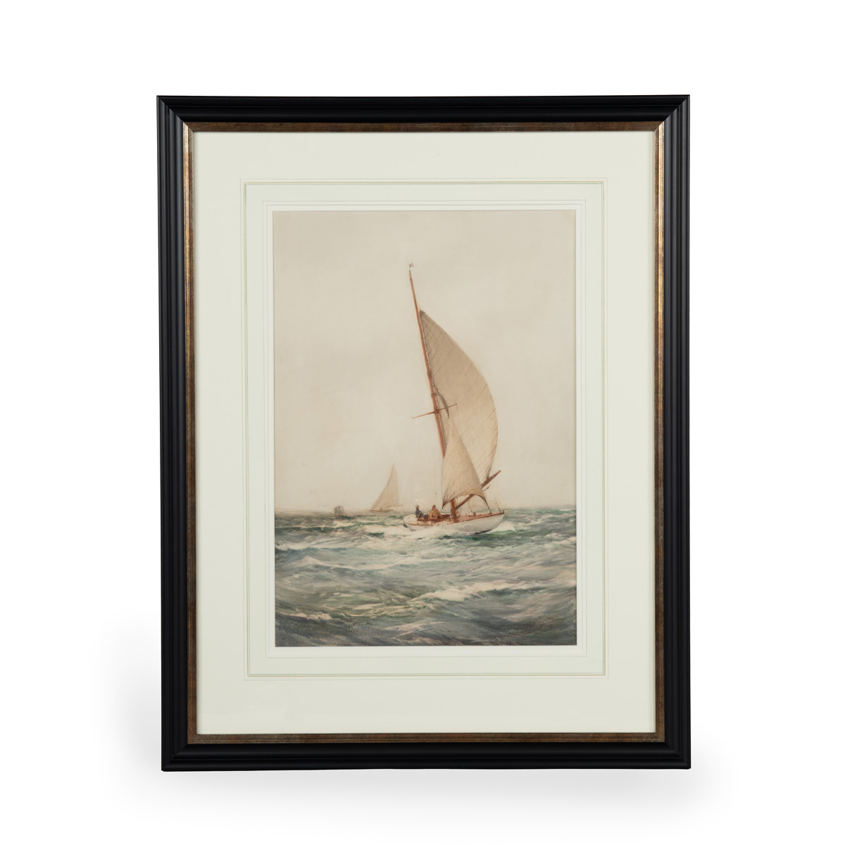 Montague Dawson: ‘Six Metre Class boat by the Lymington Spit’ | Barnebys