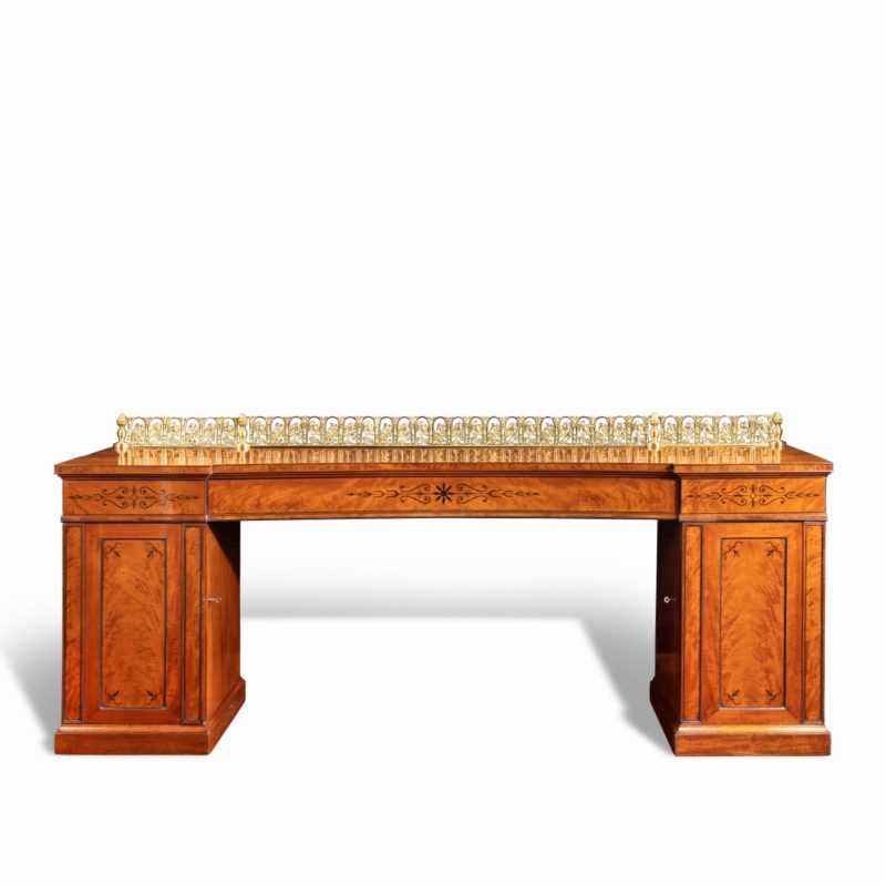 A Regency pale mahogany pedestal sideboard | Barnebys