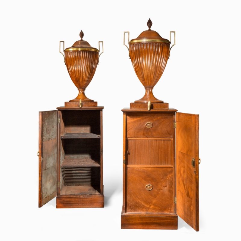 A fine pair of George III mahogany wine cisterns attributed to Gillows ...