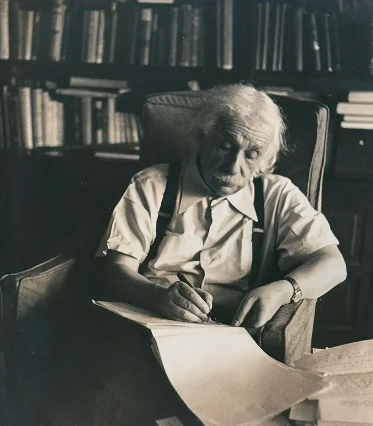 Photograph of Albert Einstein in his Study | Barnebys