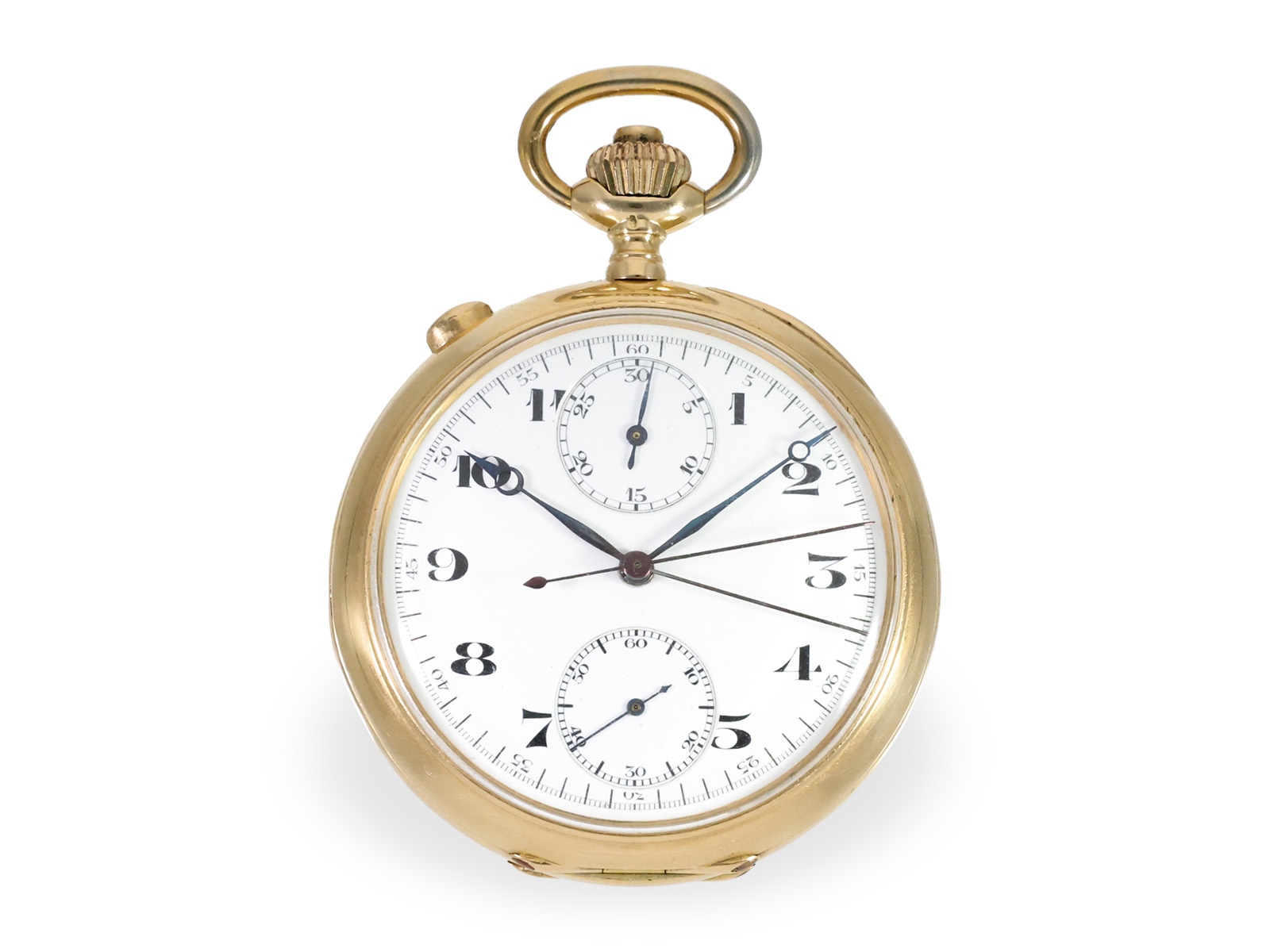 Pocket watch: extremely rare Zenith split-seconds chronograph, probably | Barnebys