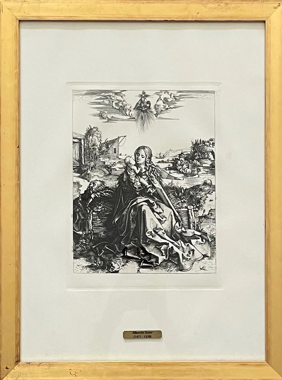 Albrecht Dürer (1471-1528) "THE VIRGIN WITH THE LIBEL" Engraving after ...