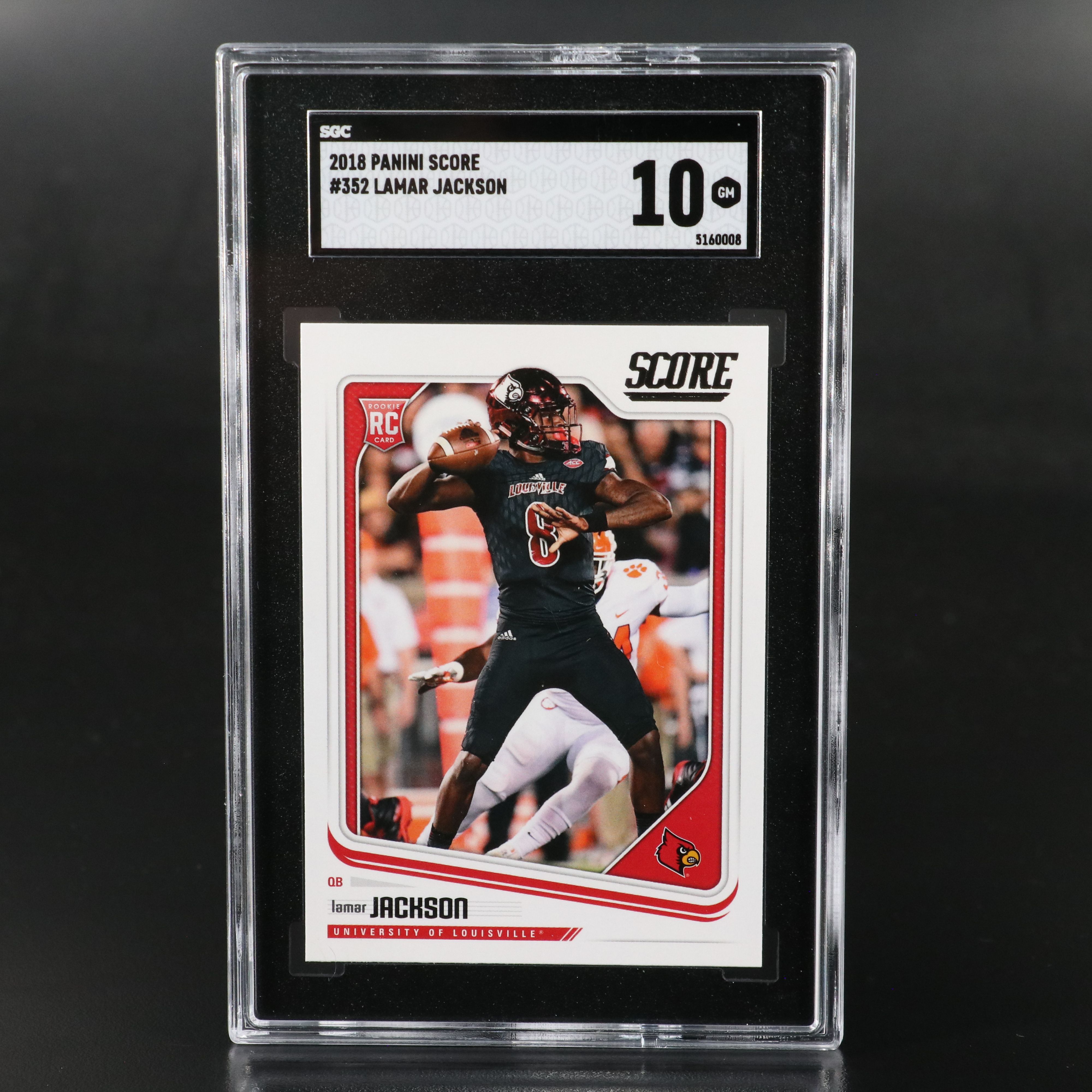 2018 Score Lamar Jackson Rookie Football Card Graded SGC 10 | Barnebys