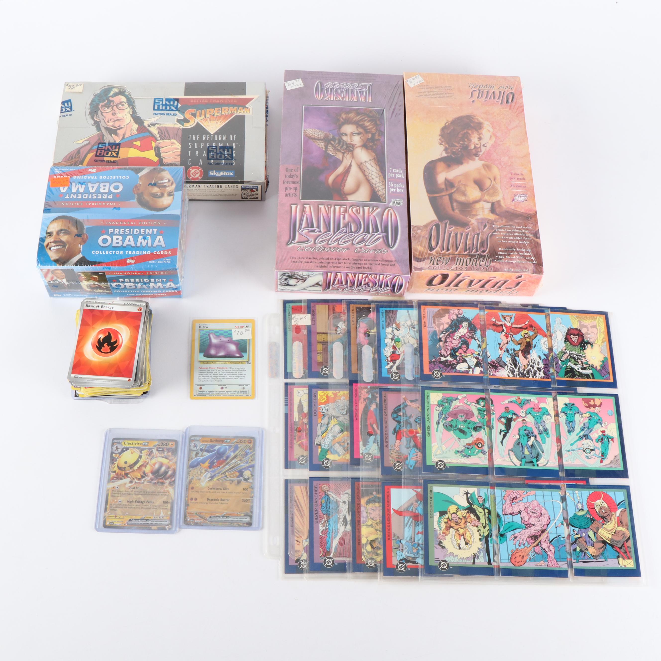 Superman, Janesko Select, and Other Sealed Trading Card Boxes with More ...