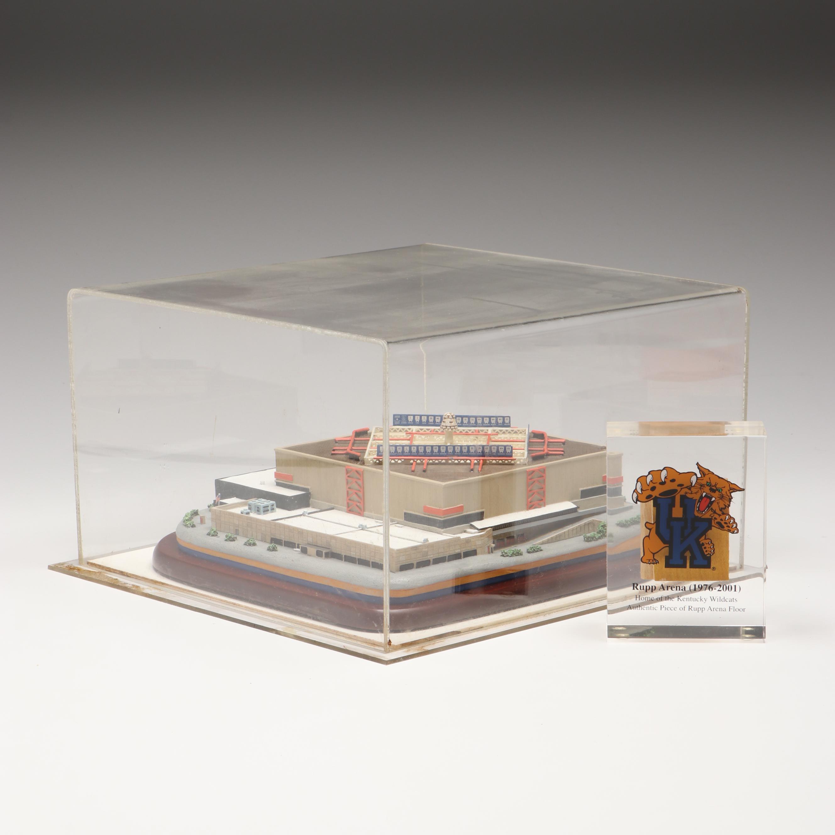 University of Kentucky Rupp Arena Floor Keepsake and Arena Scale Model ...