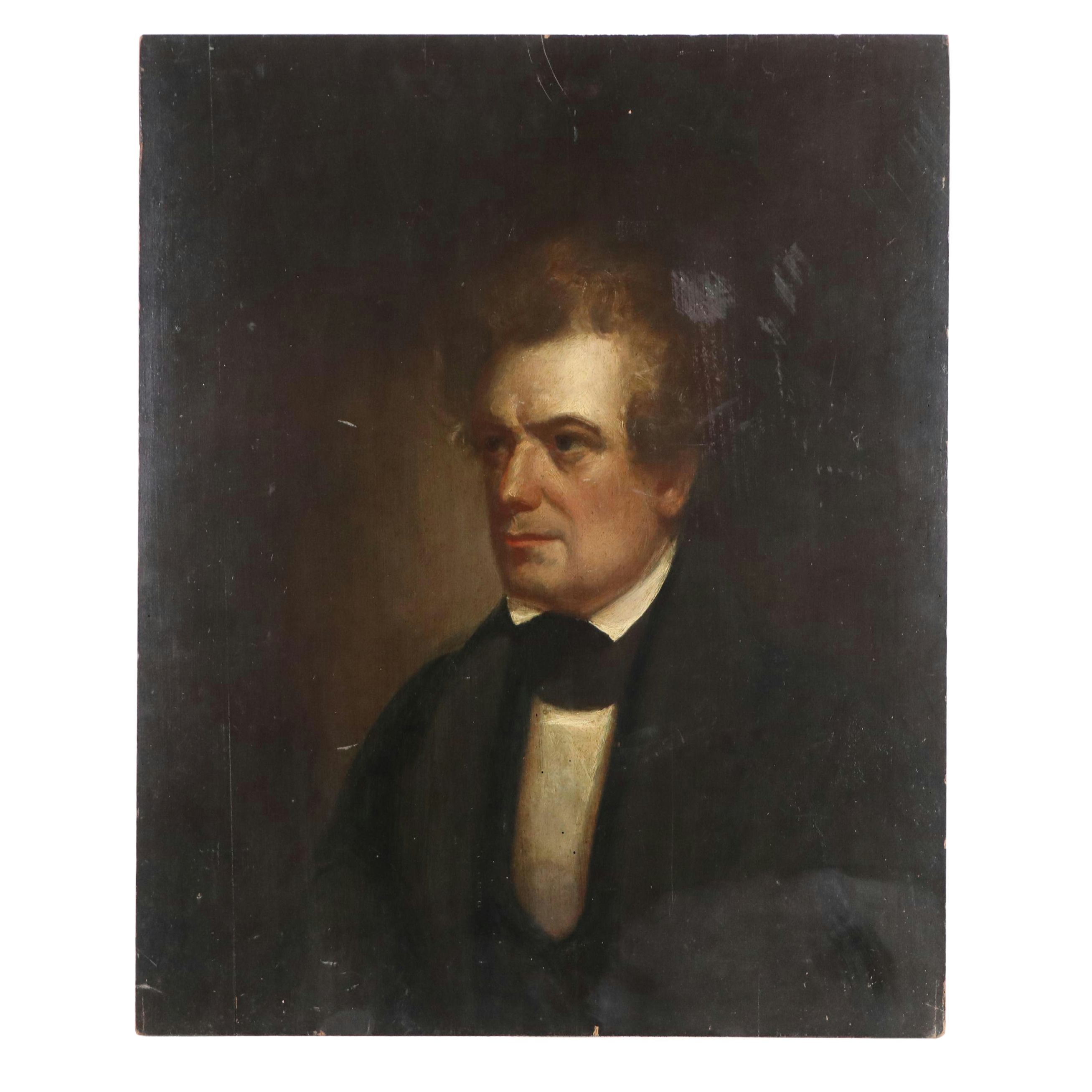 British School Oil Painting Sitting Portrait of Man, Circa 1830 | Barnebys