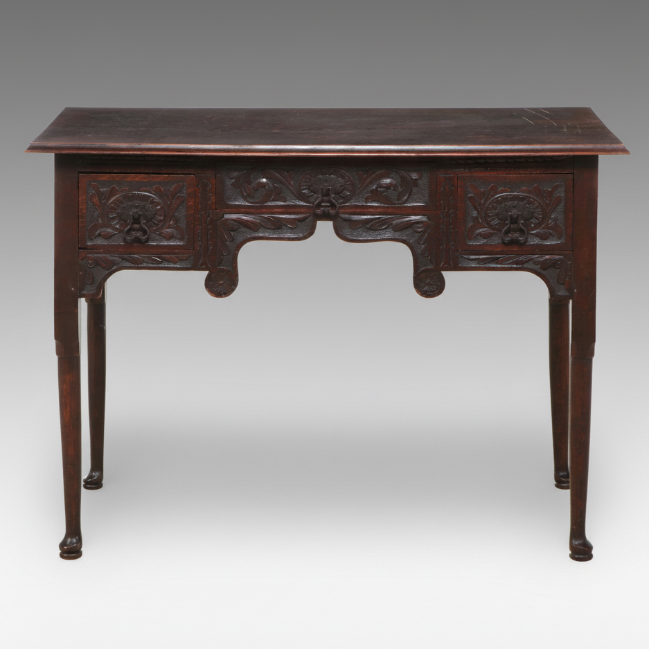 Anglo-Irish Carved Oak Lowboy, 18th to Early 19th Century | Barnebys