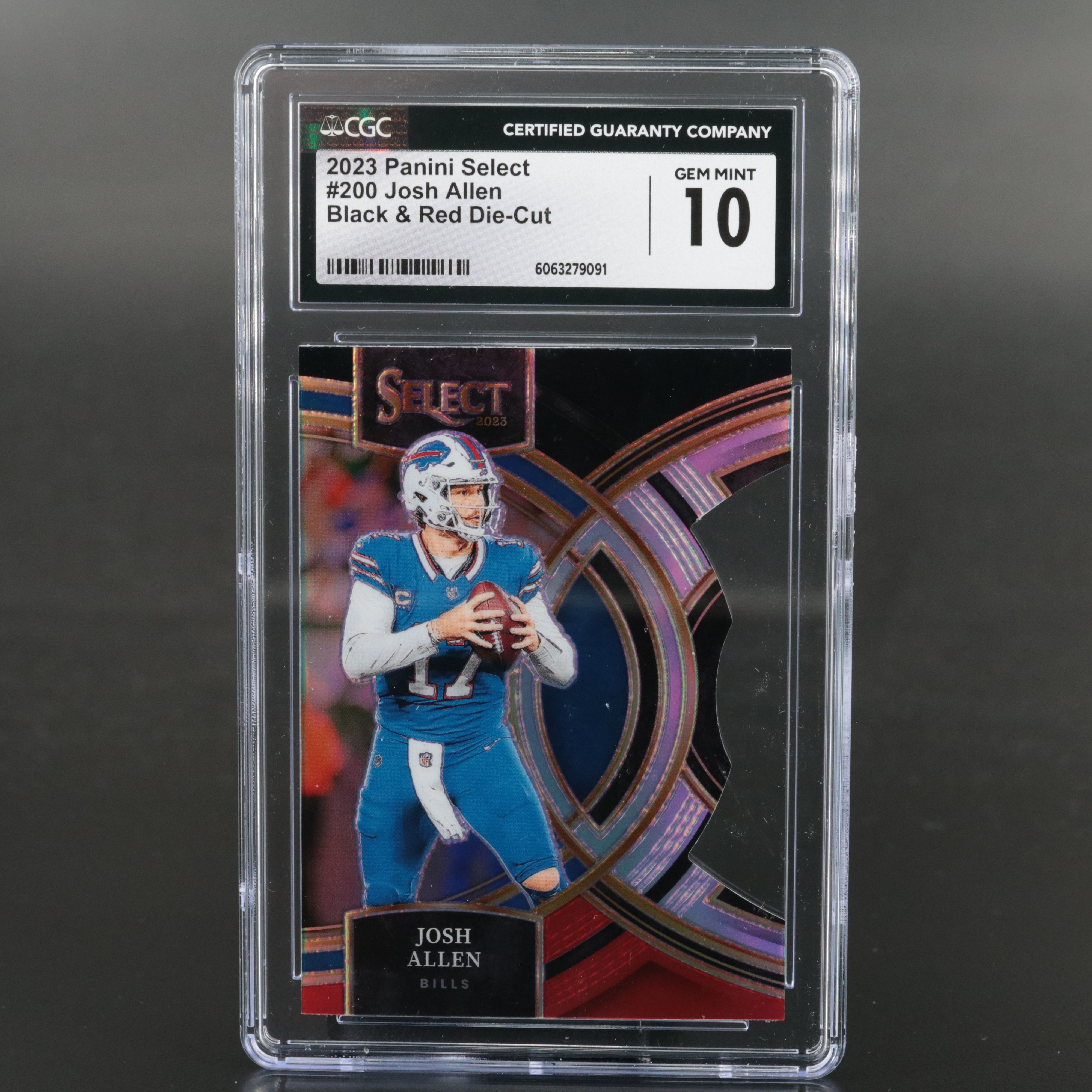 2023 Select Josh Allen Black & Red Die-Cut Prizm Card Graded CGC 10 ...