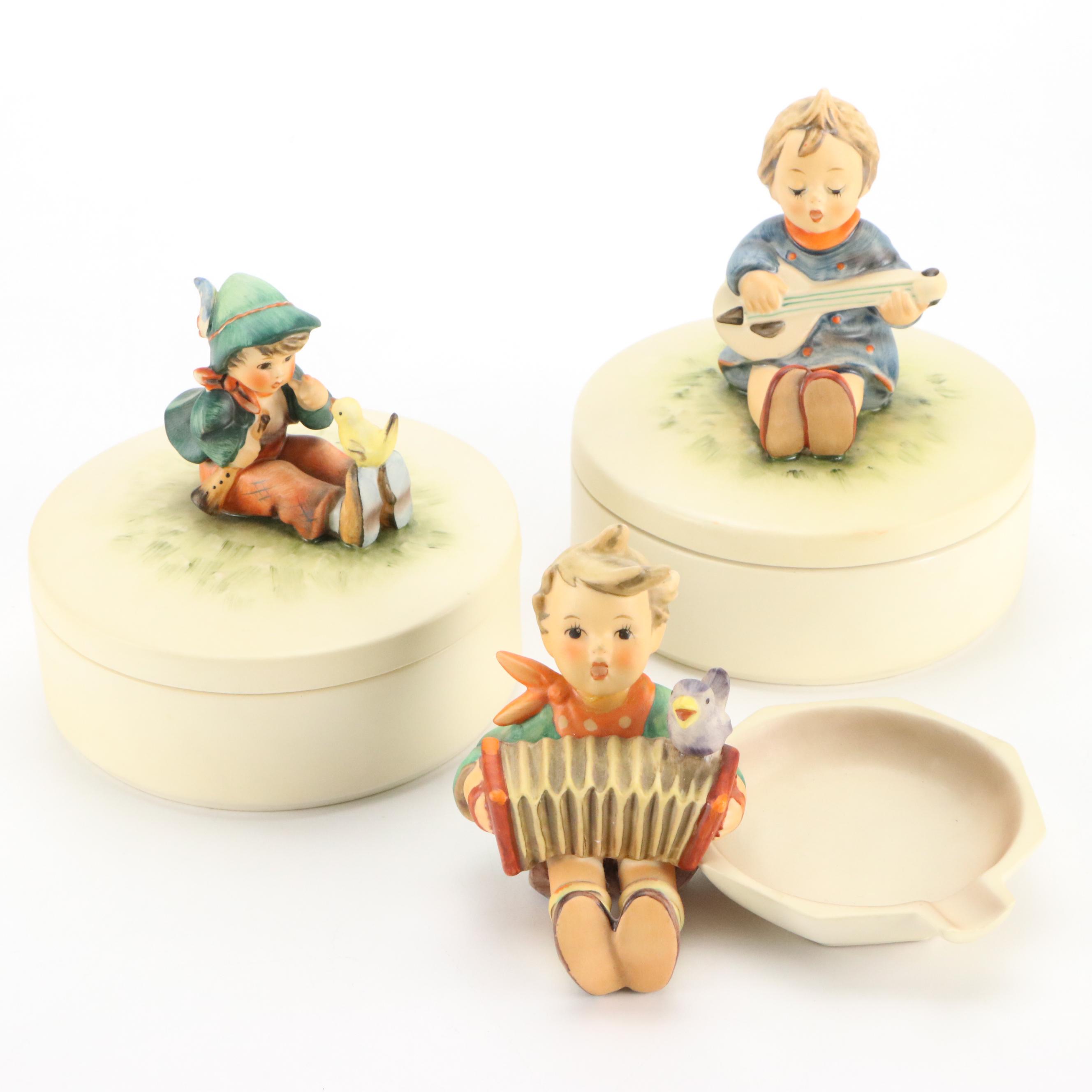 Goebel Hummel "Let's Sing" Ceramic Ashtray with "Joyful" and Other ...