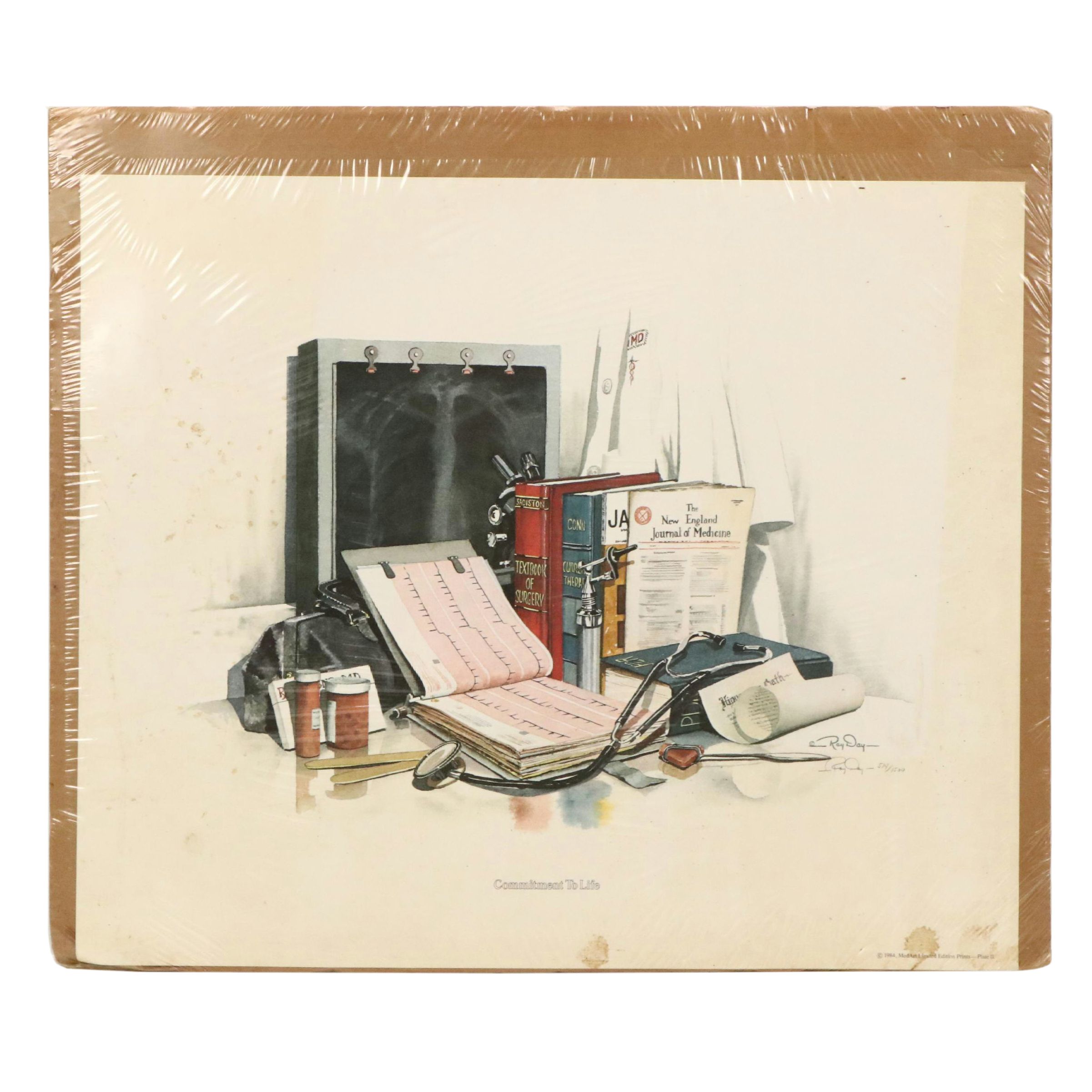 Ray Day Offset Lithograph "Commitment to Life," Circa 1984 | Barnebys