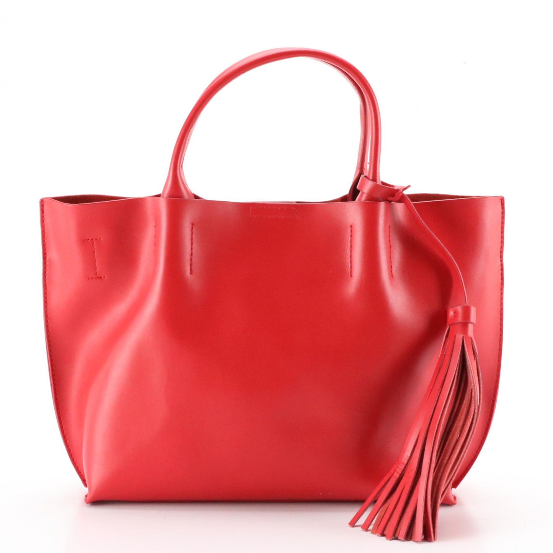 Coach Red Leather Saddle 23 Bag with Python Leather Strap, Colab Two ...