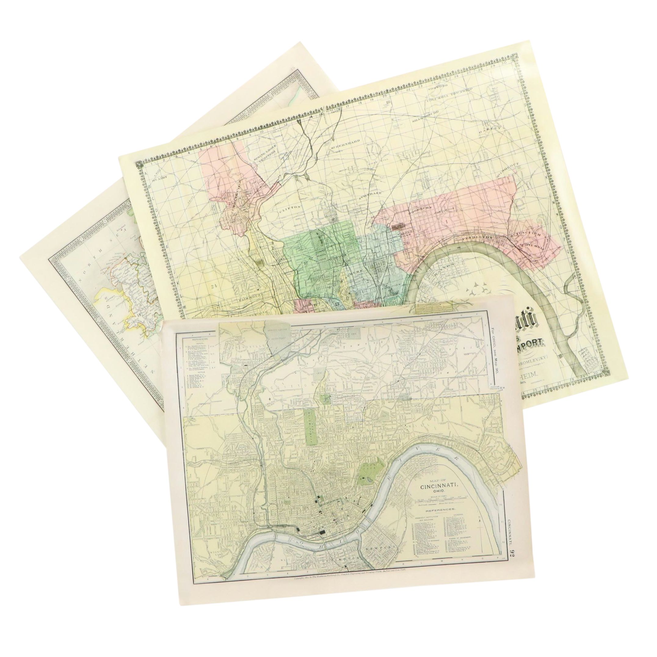 "Map of Cincinnati Ohio" and More Reproduction Maps | Barnebys