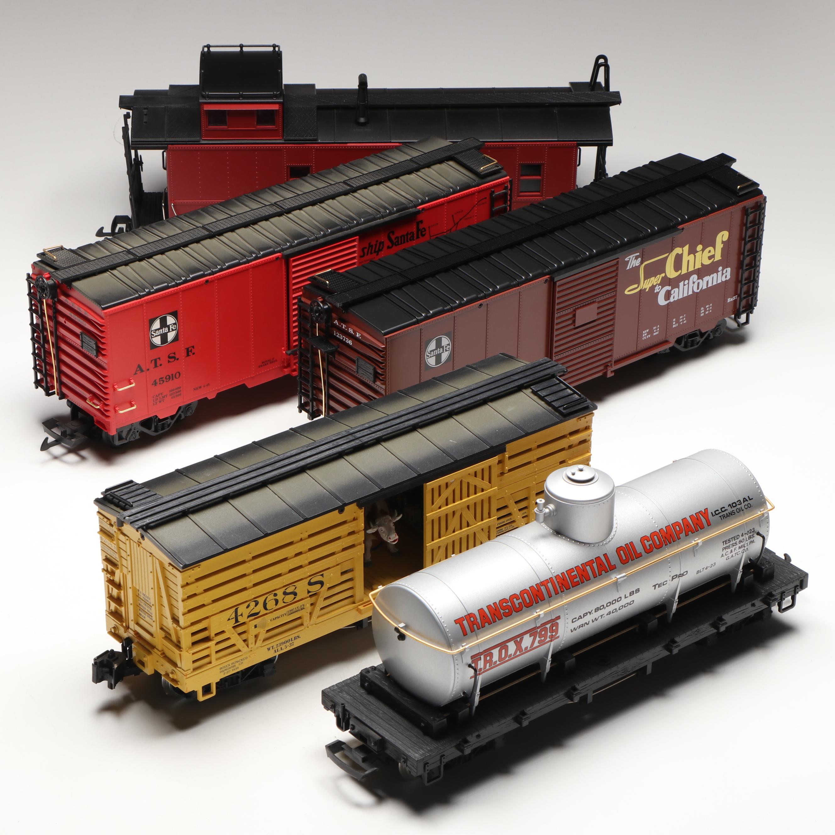 LGB G Scale Transcontinental Oil Tanker with Other Freight and Cattle ...