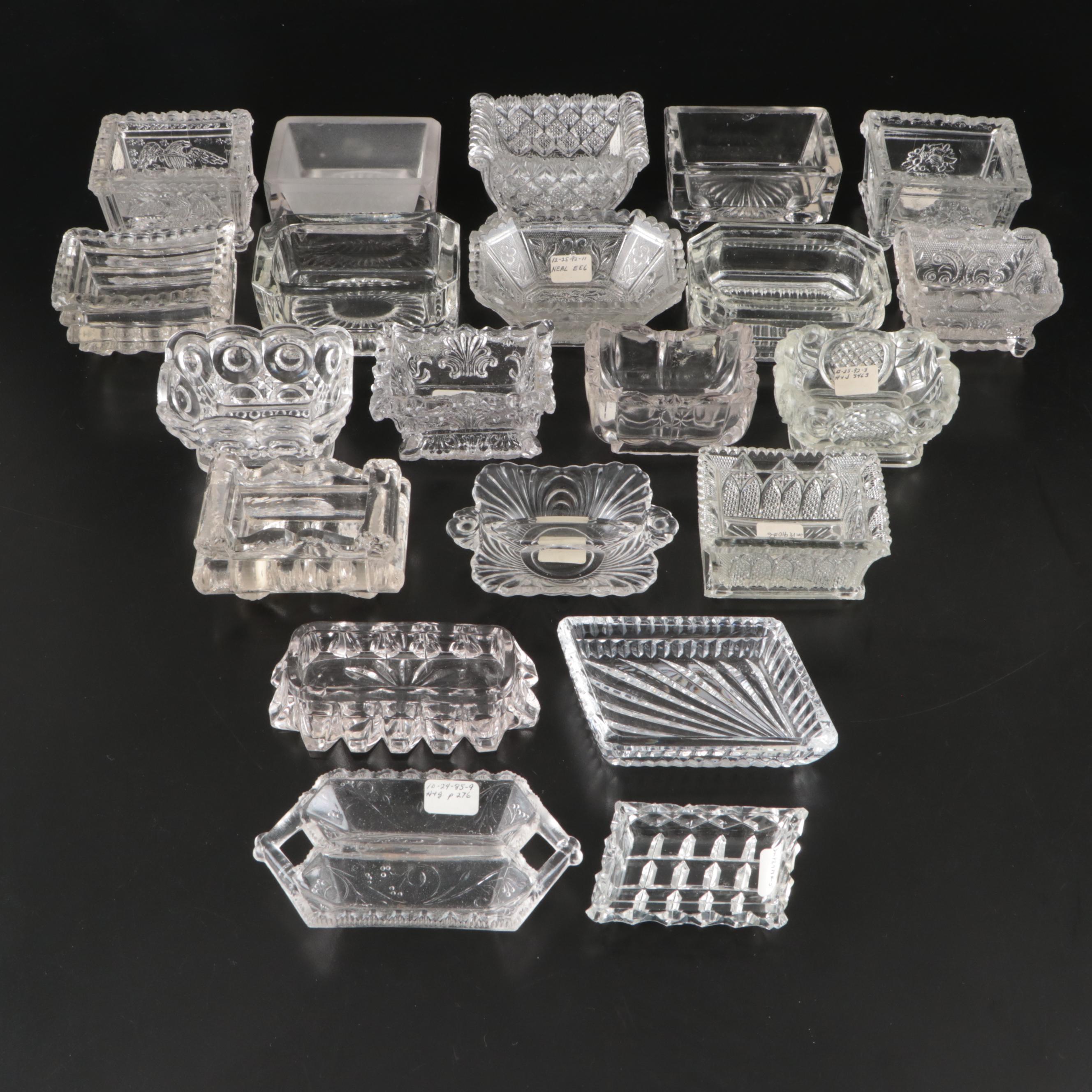Boston & Sandwich Co. Gothic Arch Open Salt Cellar with More EAPG Glass ...