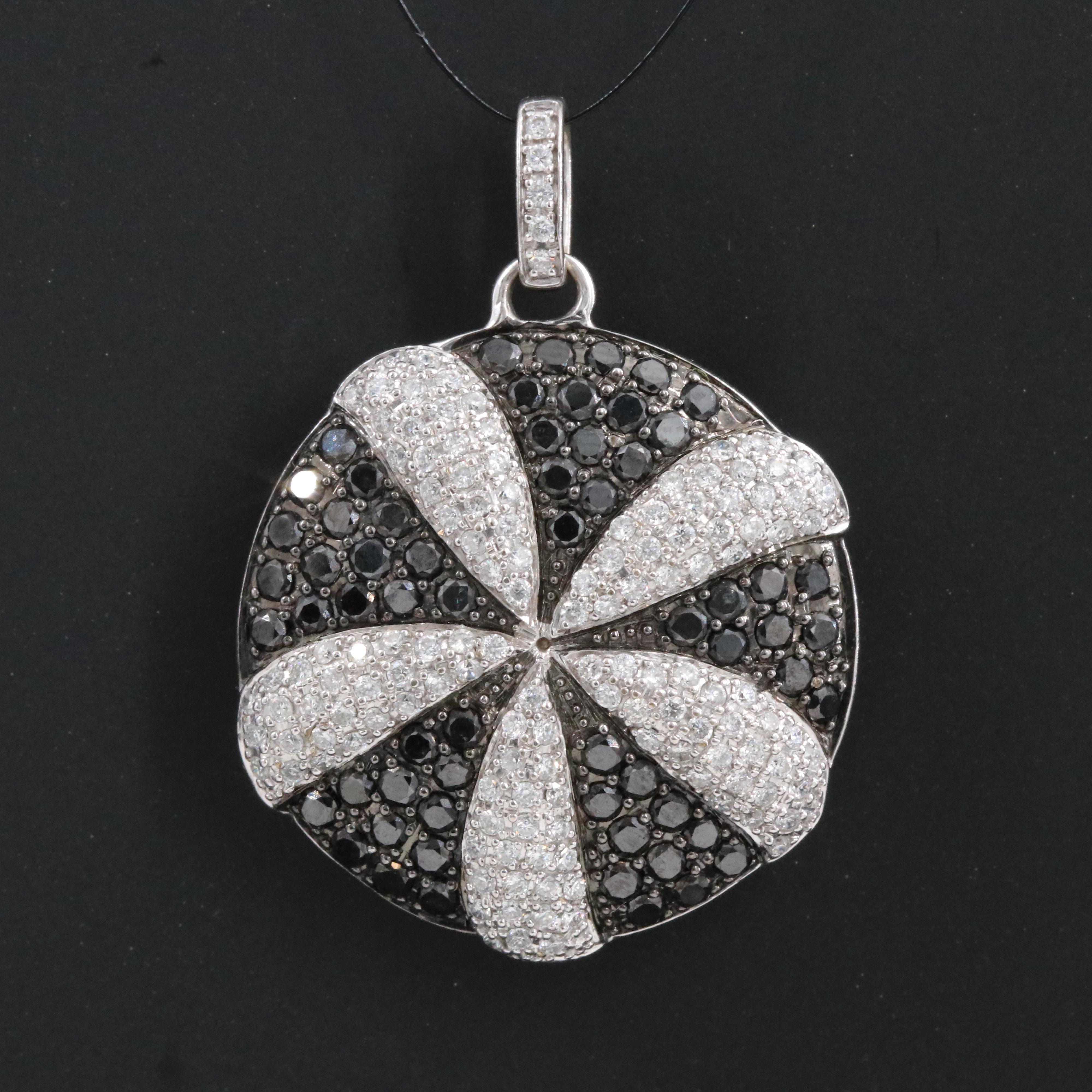 14K 2.25 CTW Diamond Circle Pendant | Barnebys