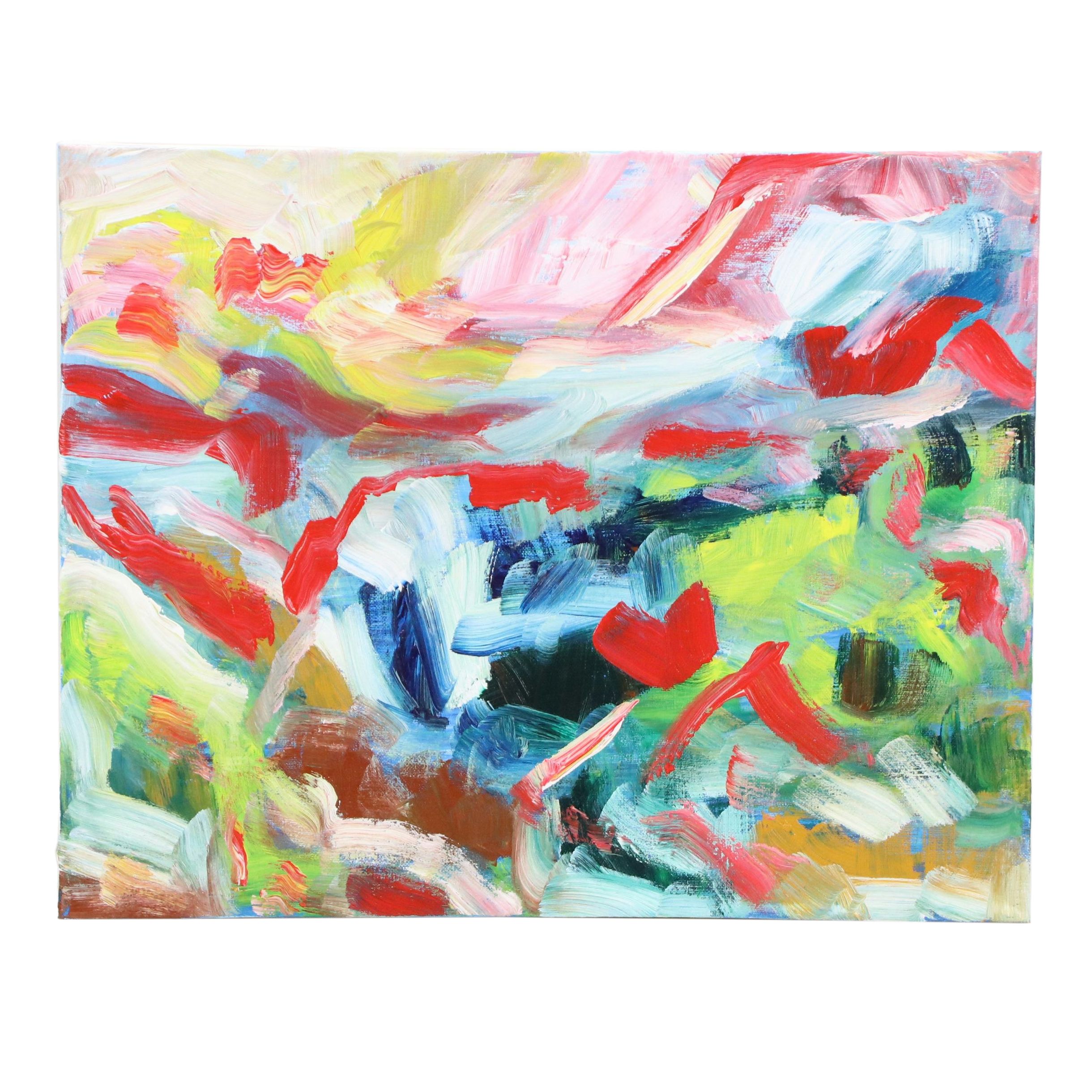 Saul Gefen Modern Expressionist Acrylic Painting, 2025 | Barnebys