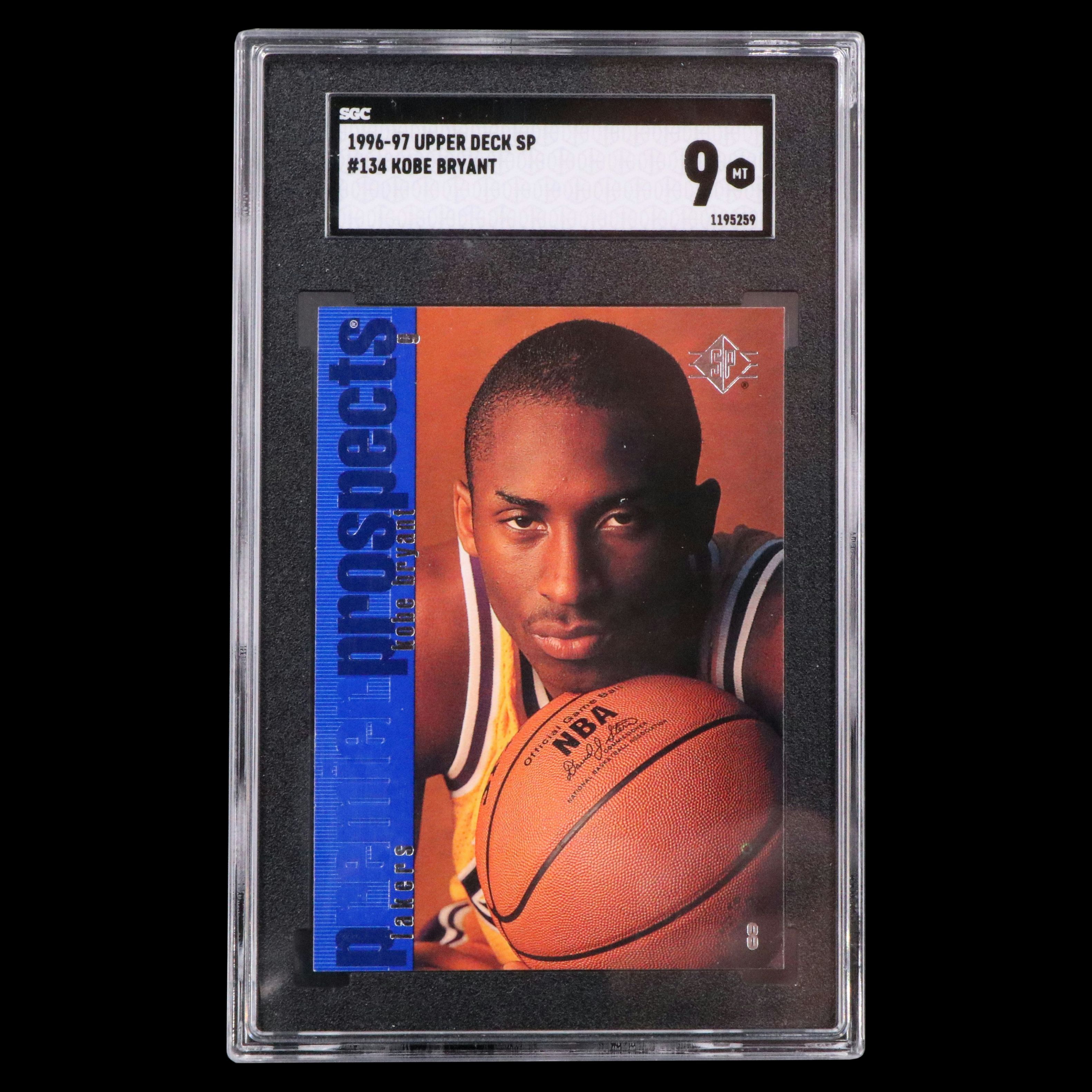 1996-97 SP Kobe Bryant Los Angeles Lakers Rookie Card Graded SGC 9 ...