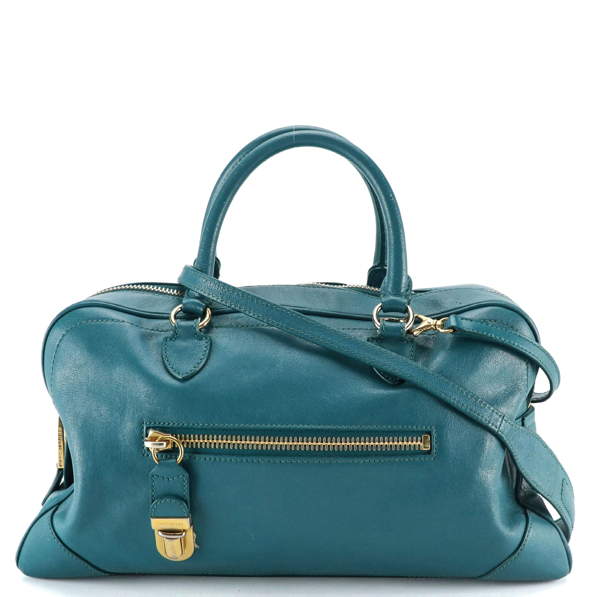 Marc Jacobs the Venetia Two-Way Bag in Teal Leather | Barnebys
