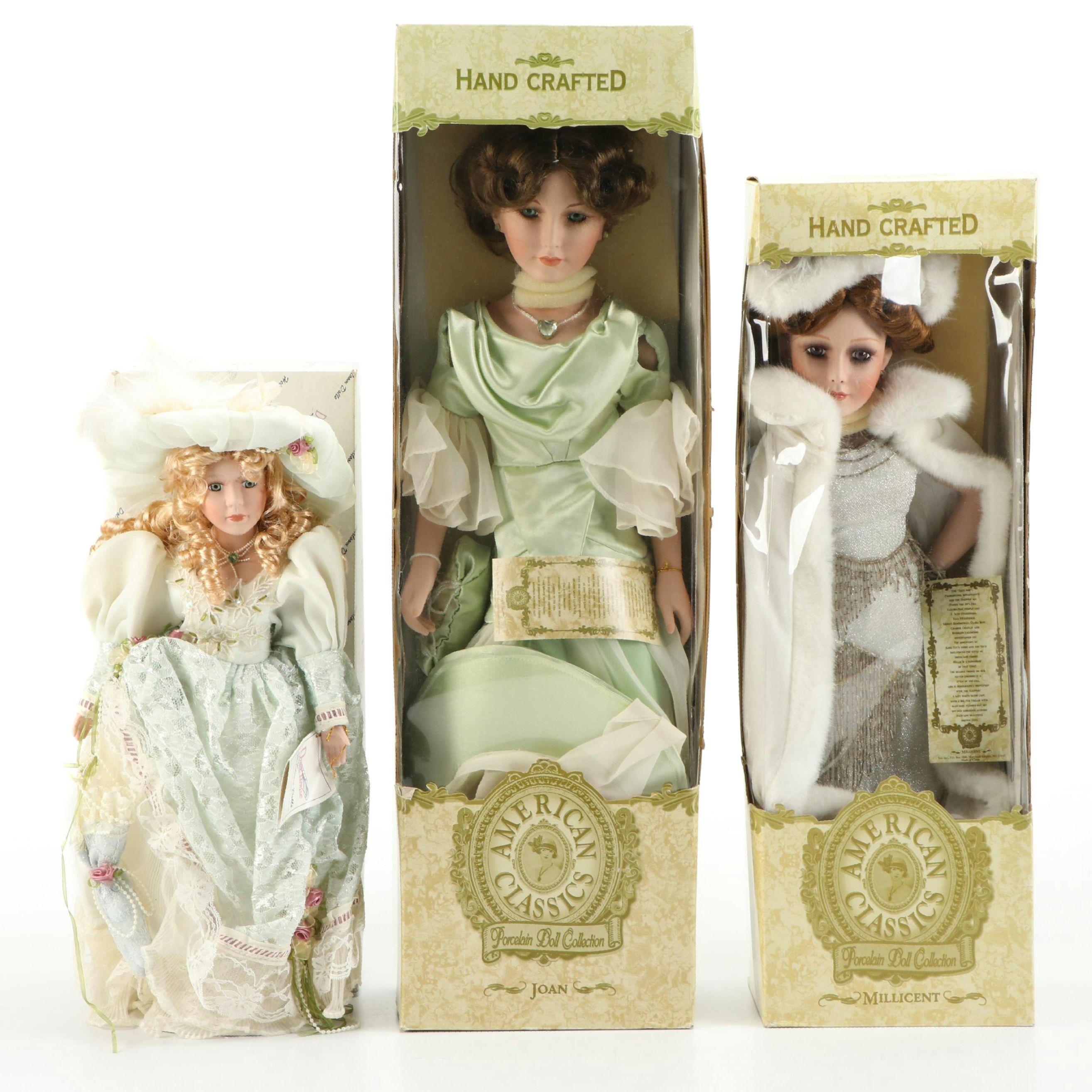 Cracker Barrel and Heirloom "Joan," "Millicent," and "Pamela" Porcelain ...