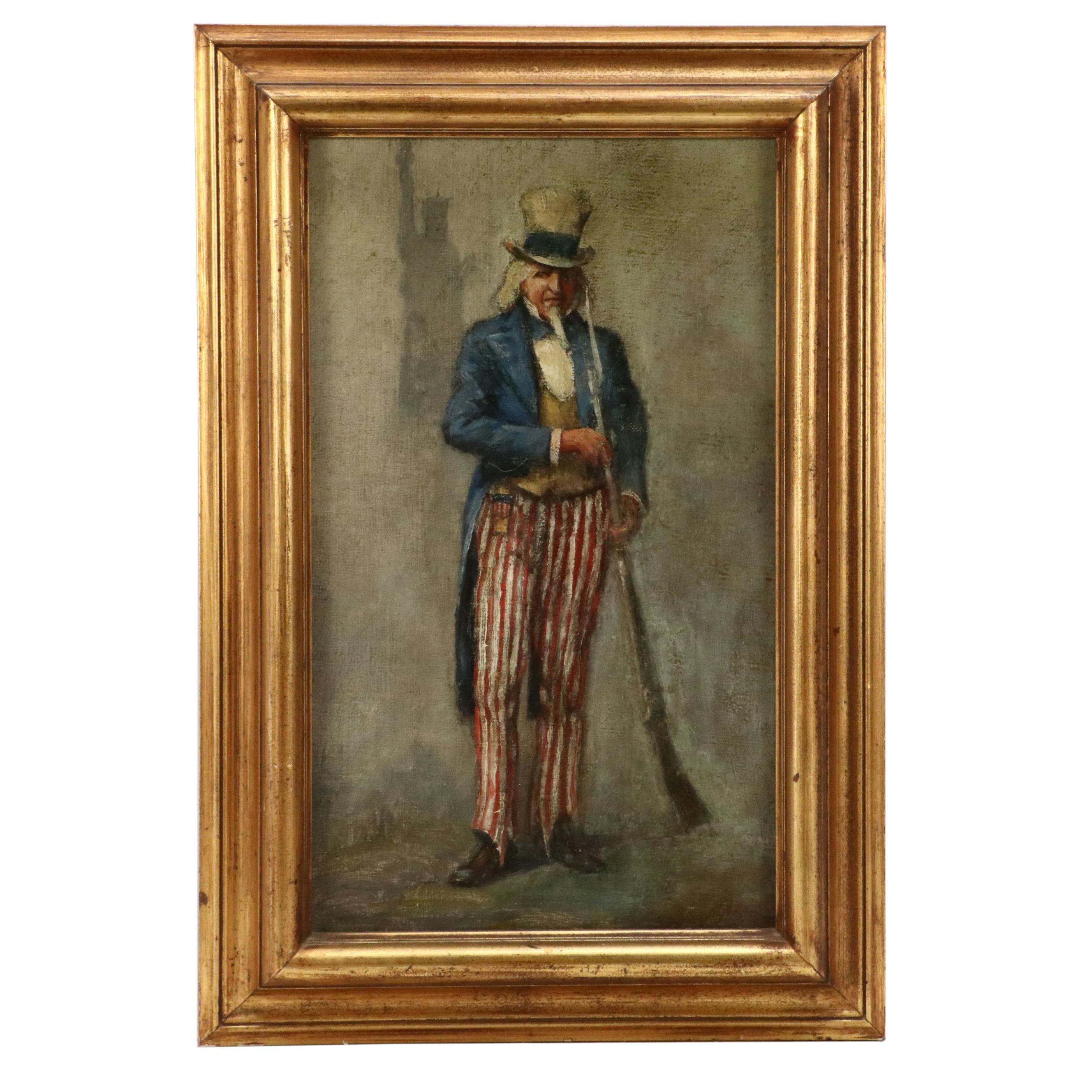 Matt Daly Oil Painting of Uncle Sam, Early to Mid-20th Century | Barnebys
