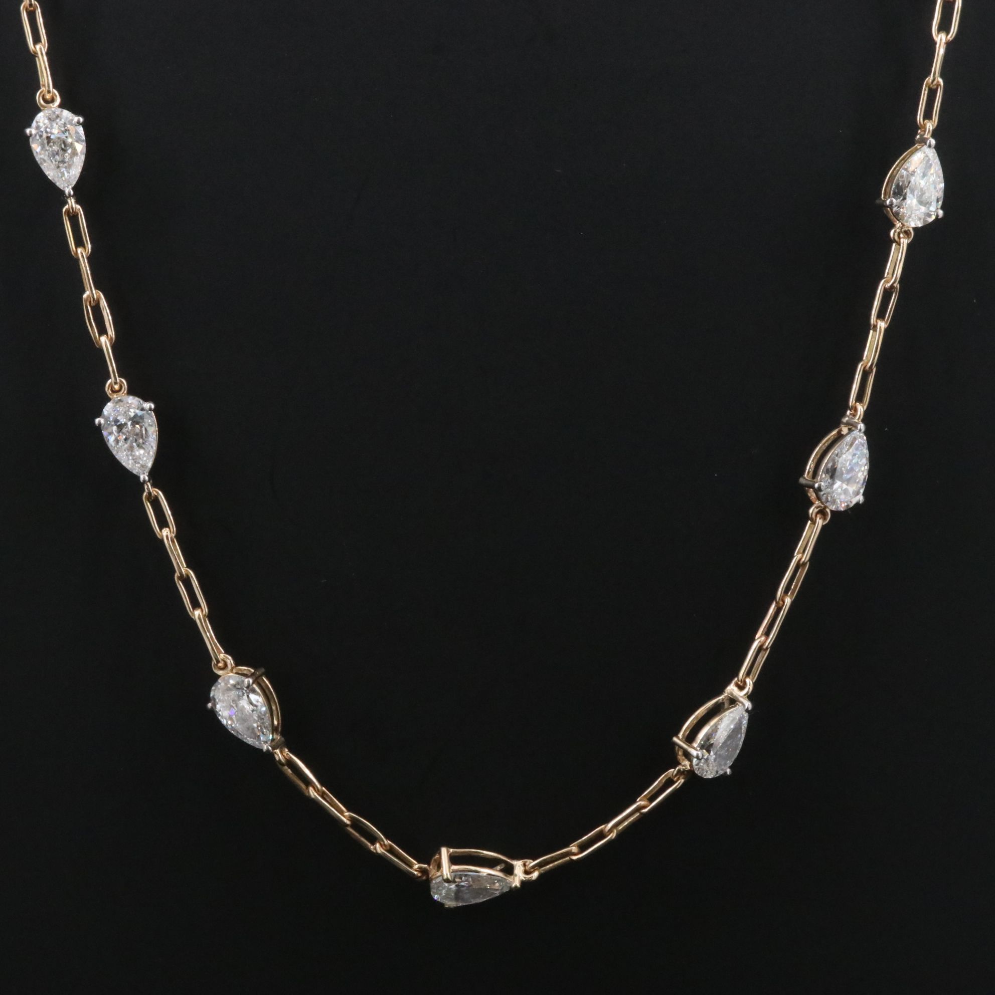 14K 7.82 CTW Lab Grown Diamond Station Necklace | Barnebys