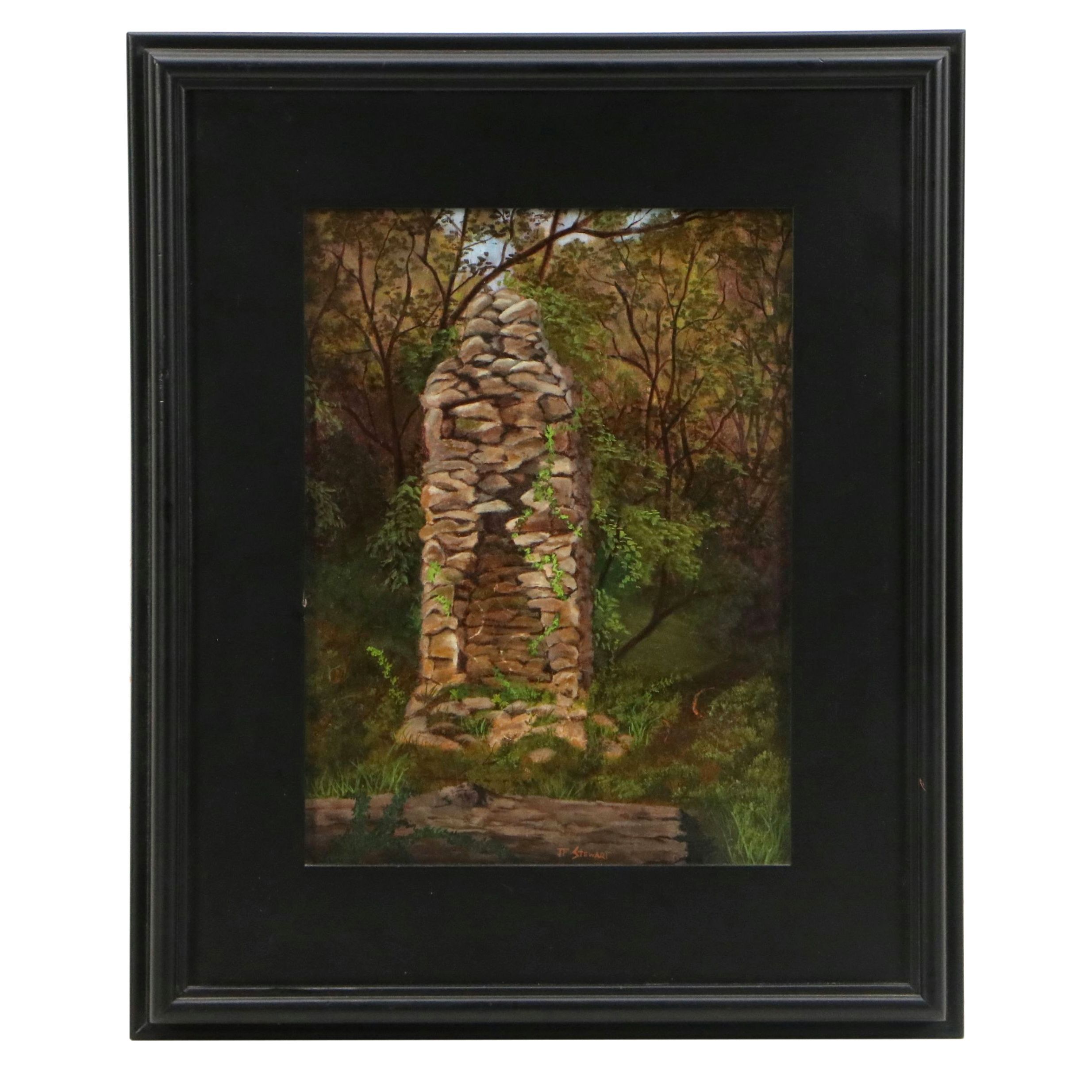 Jamie F. Stewart Oil Painting "Remnant of a More Simple Life," 21st ...