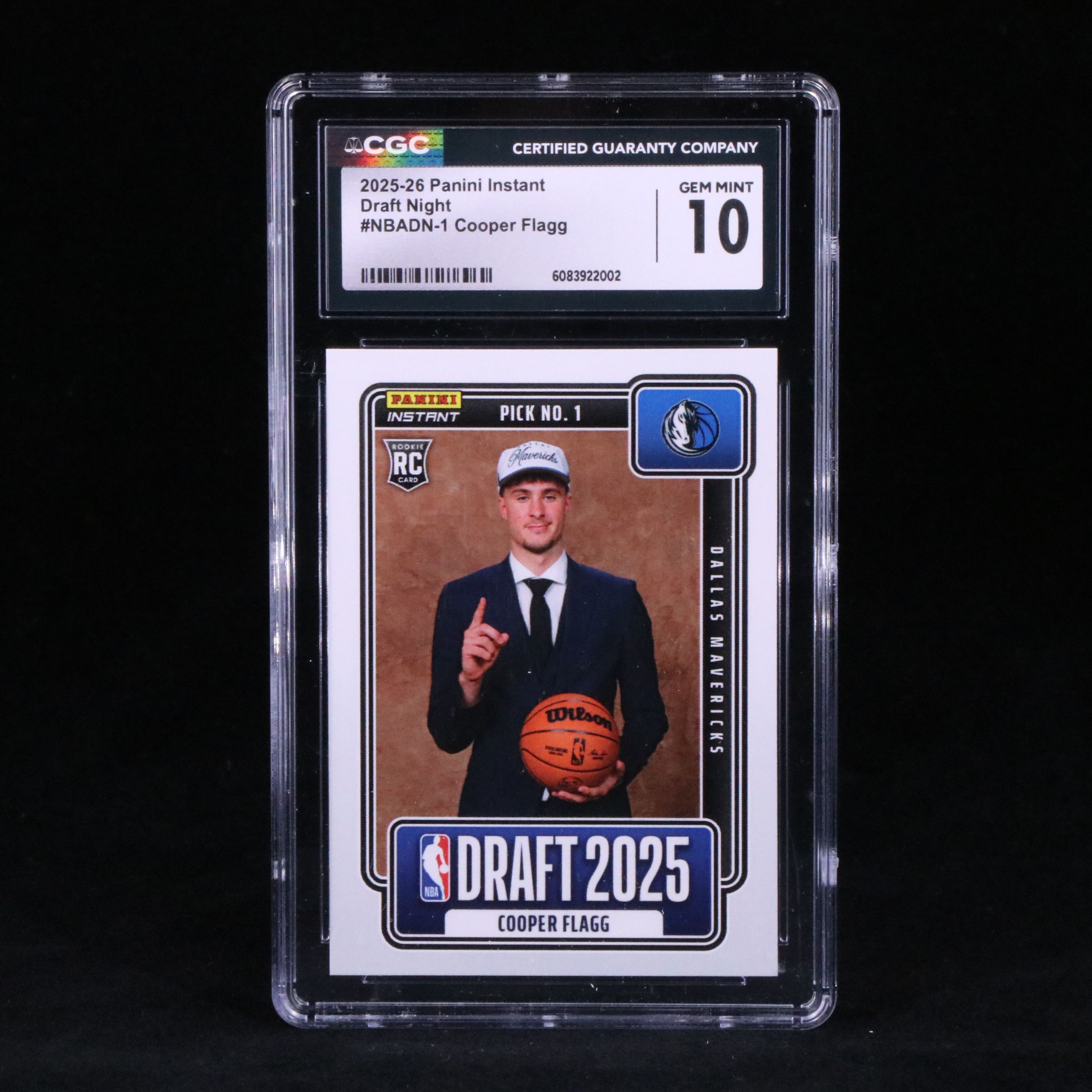 2025-26 Panini Instant Cooper Flagg Draft Night Rookie Card Graded CGC ...