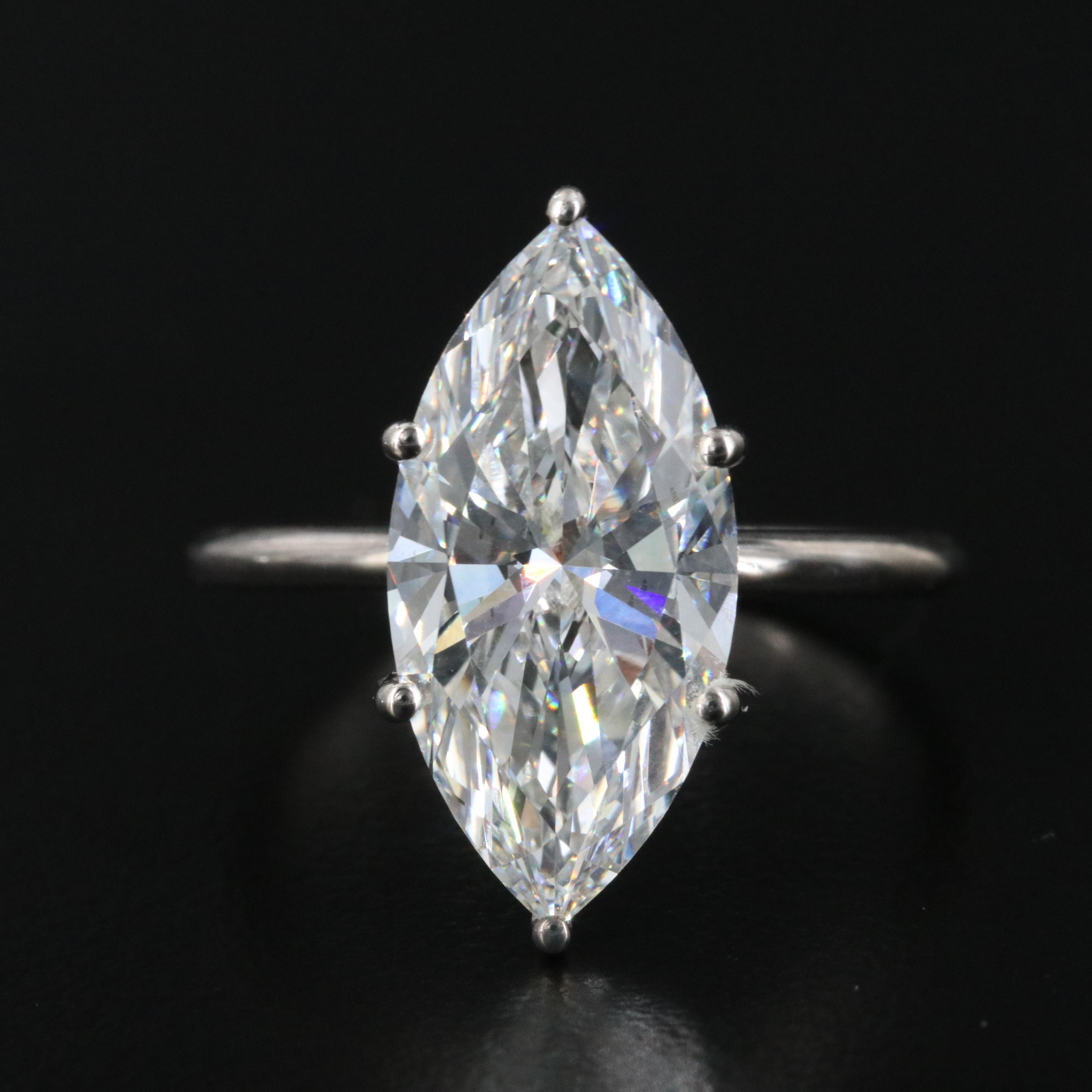 14K 5.01 CT Lab Grown Diamond Solitaire Ring with IGI Report | Barnebys