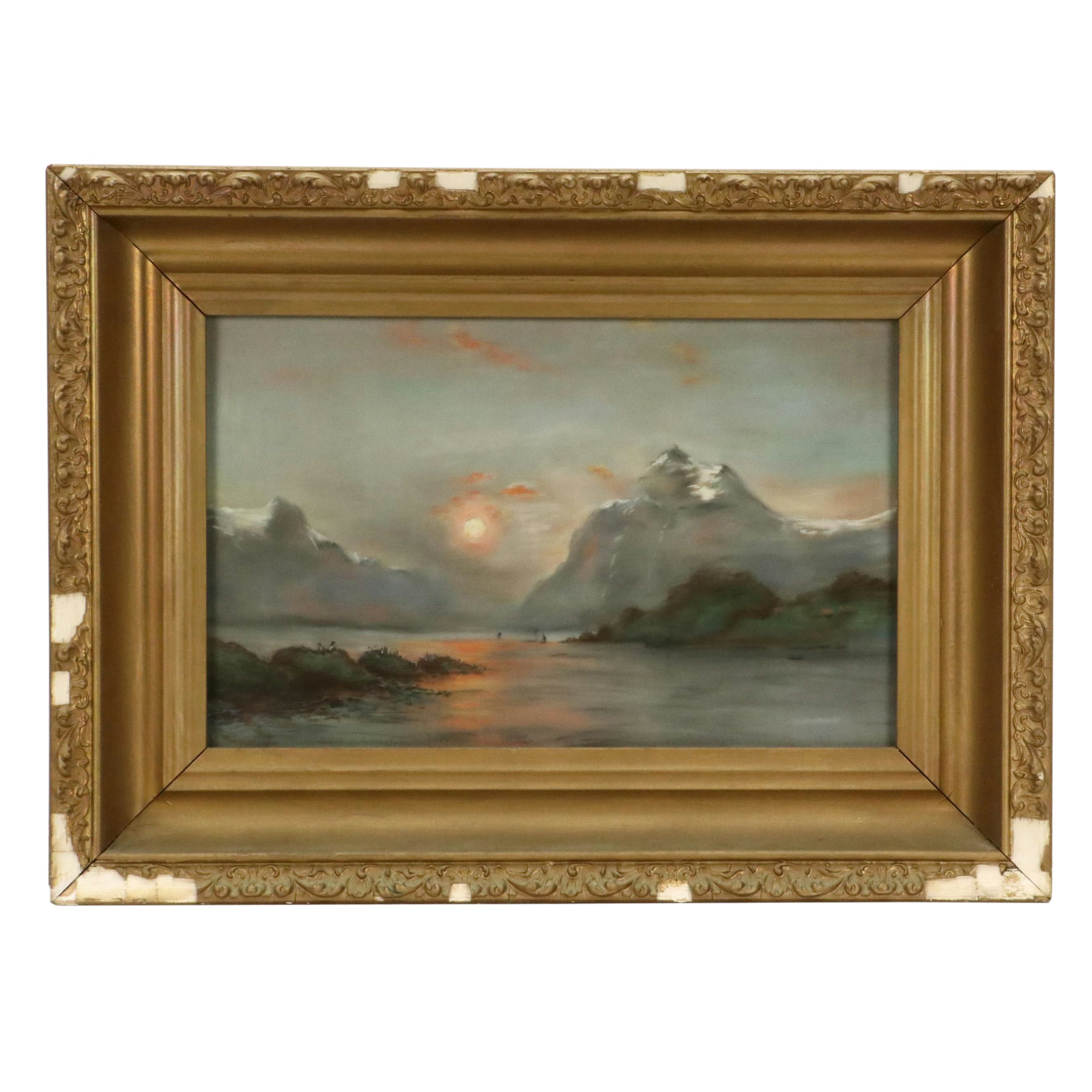 Alice Kinney Landscape Chalk Pastel Drawing "Land of the Midnight Sun ...