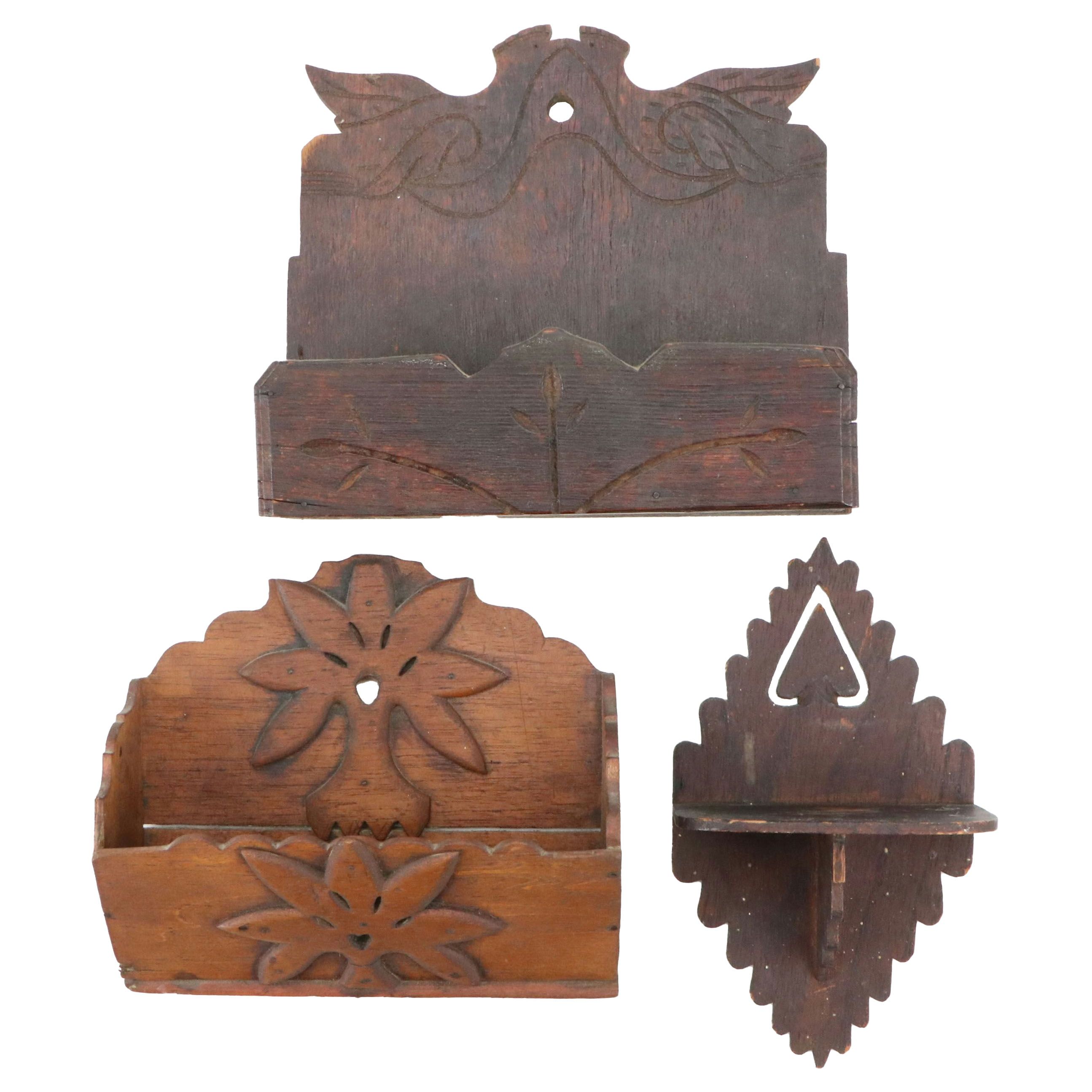 Jack Rose and More Victorian Wall-Mount Wooden Letter Racks and Shelf ...