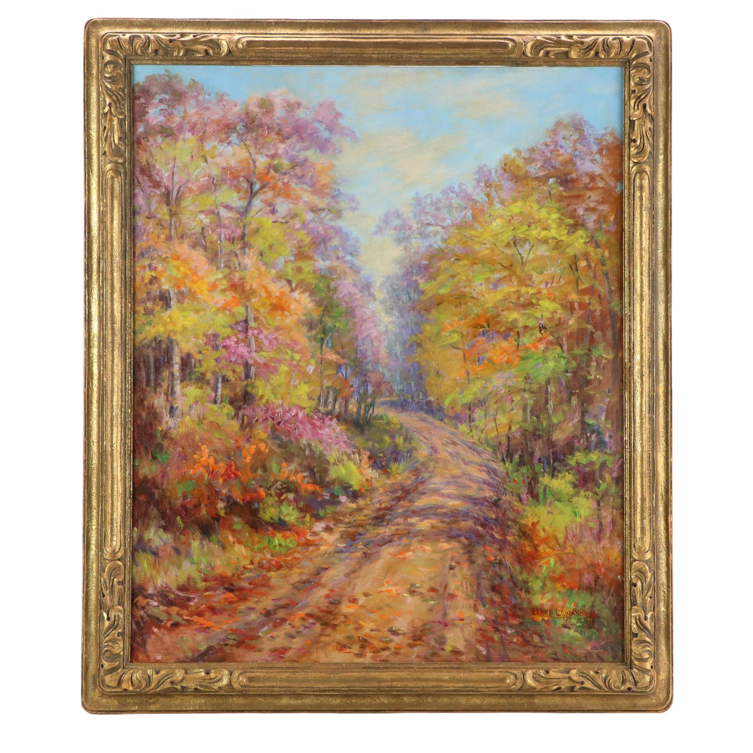 Ethel Lomasney Oil Painting "Brown County Colors" in Newcomb-Macklin ...