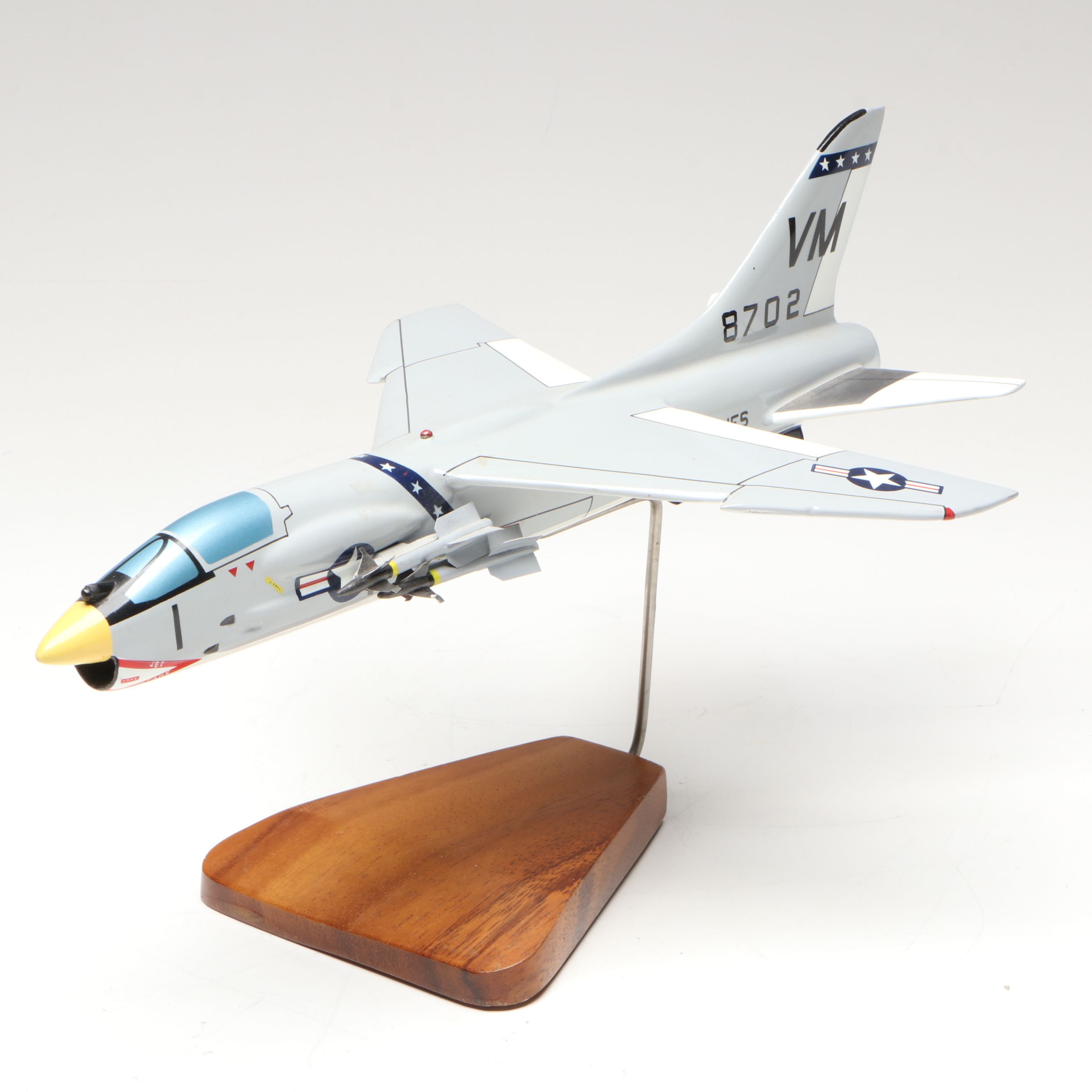 Hand-Crafted U.S. Marines Vought F-8E Crusader Fighter Jet Scale Model ...