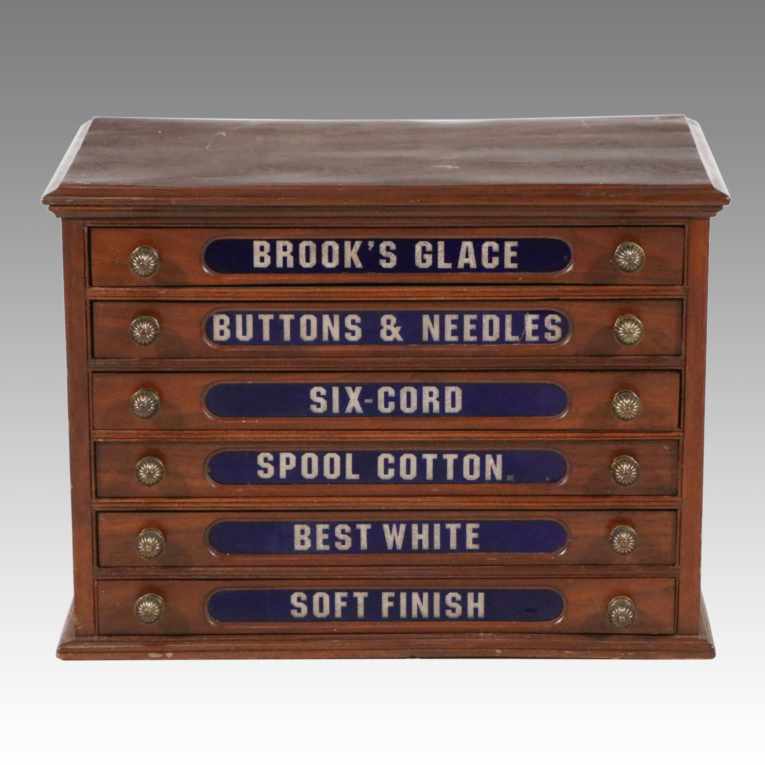 Victorian Style Brook's Six-Drawer Spool Cabinet, 20th Century | Barnebys