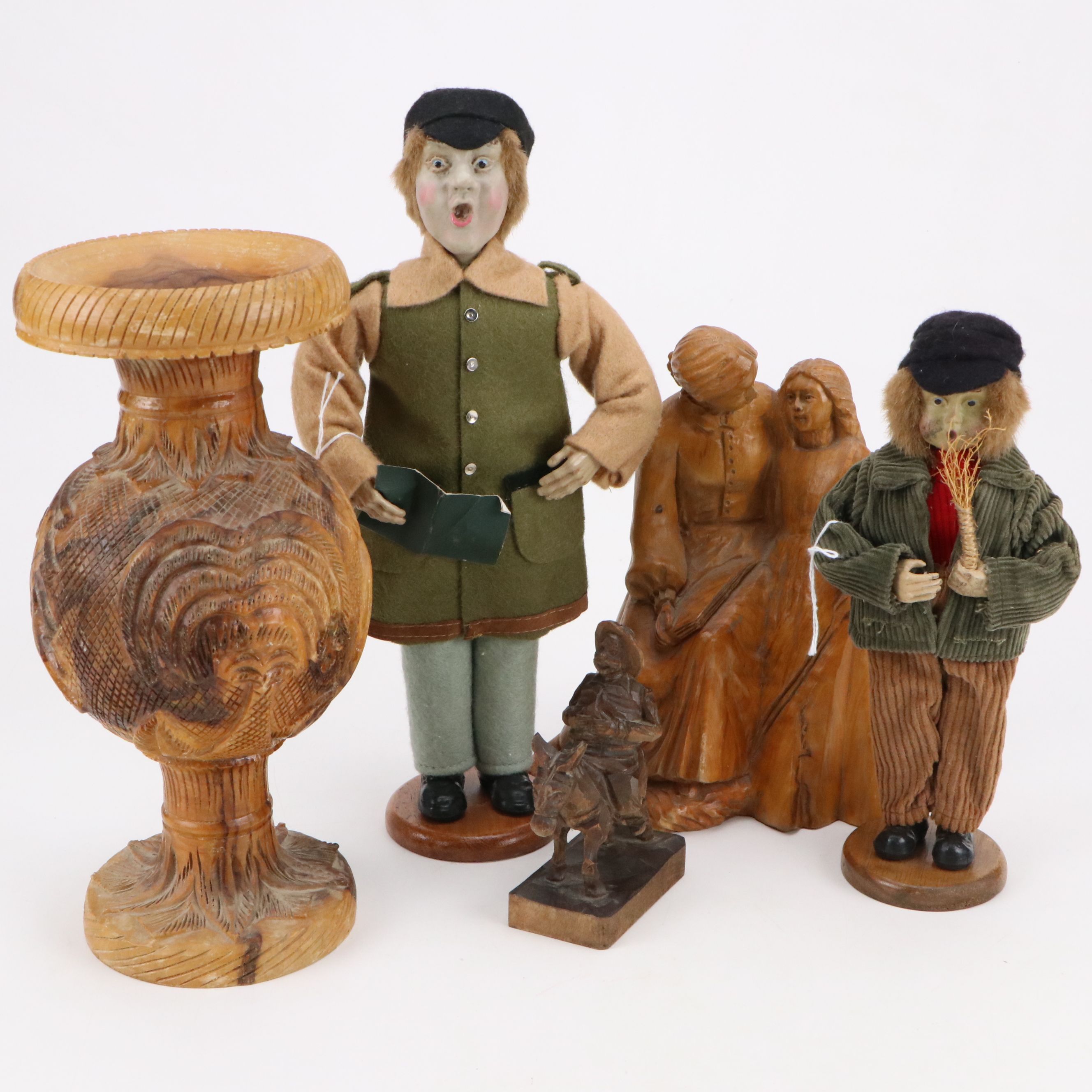 Ojro Artisan Made Man on Mule Figure with More Handcrafted Folk Art ...